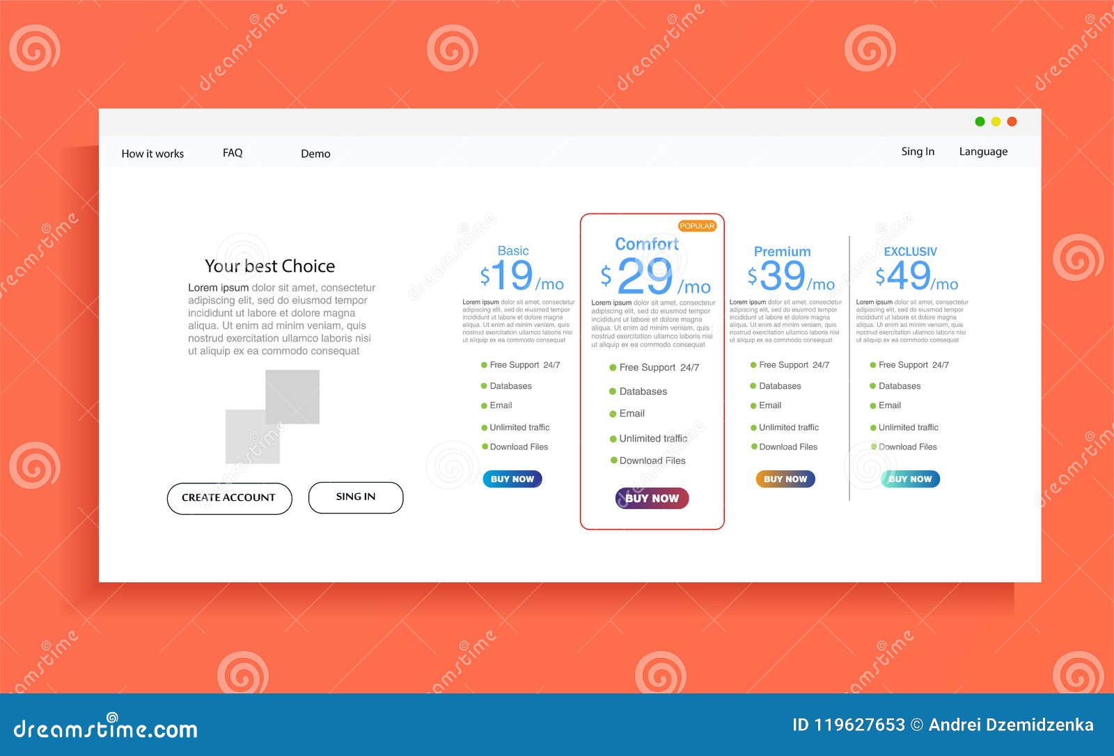 Set of Offer Tariffs. Ui Ux Vector Banner for Web App Stock Vector ... Set of Offer Tariffs. Ui Ux Vector Banner for Web App Stock Vector ...
