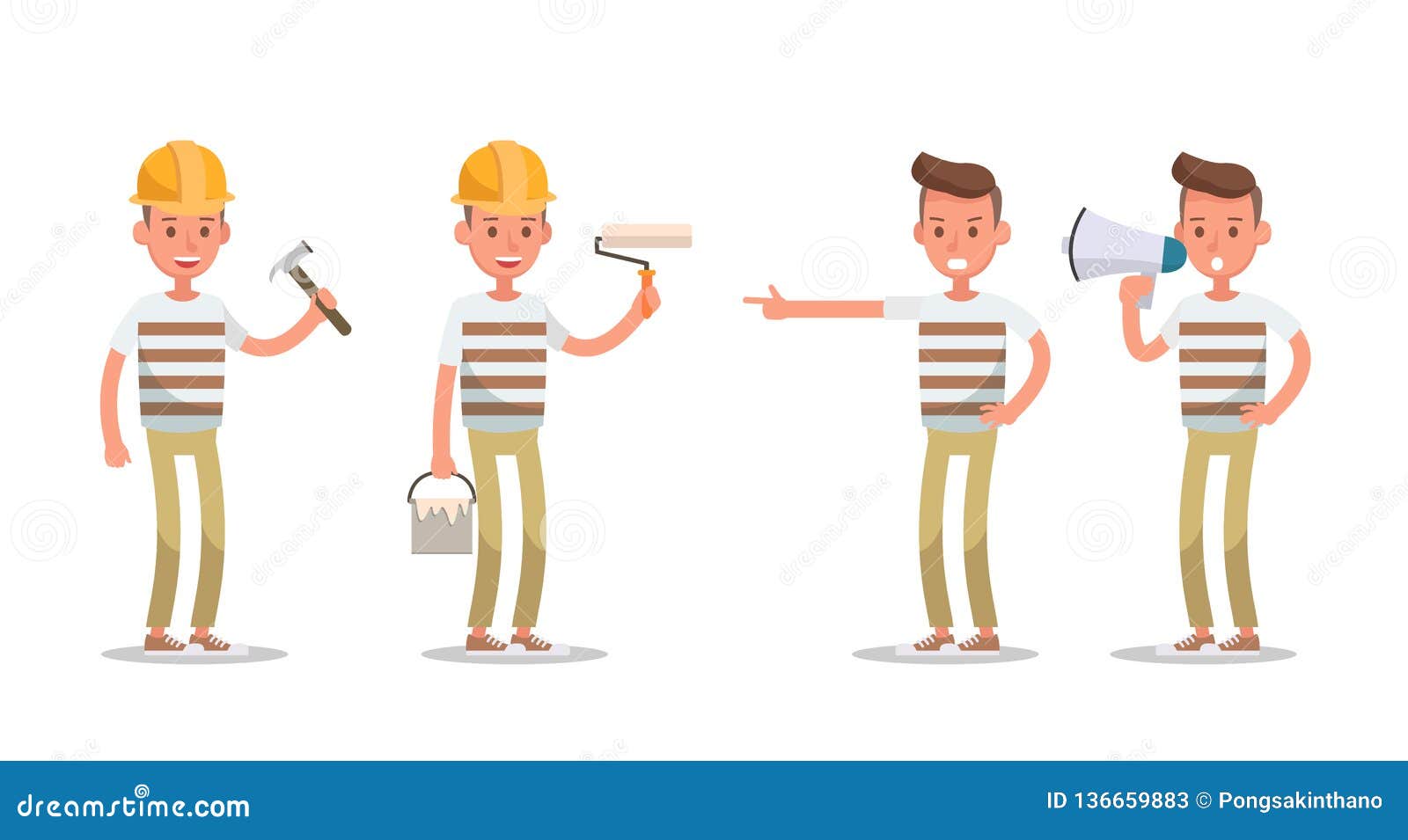 Set of Office Man Worker Character Vector Design. No12 Stock Vector ...
