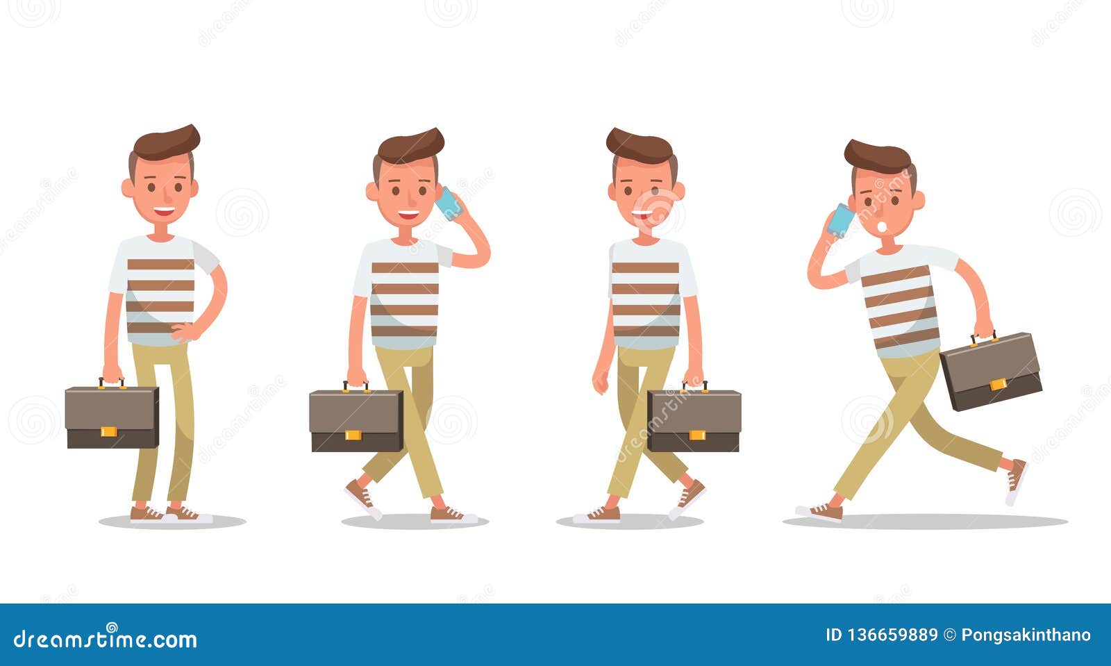 Set of Office Man Worker Character Vector Design. No9 Stock Vector ...