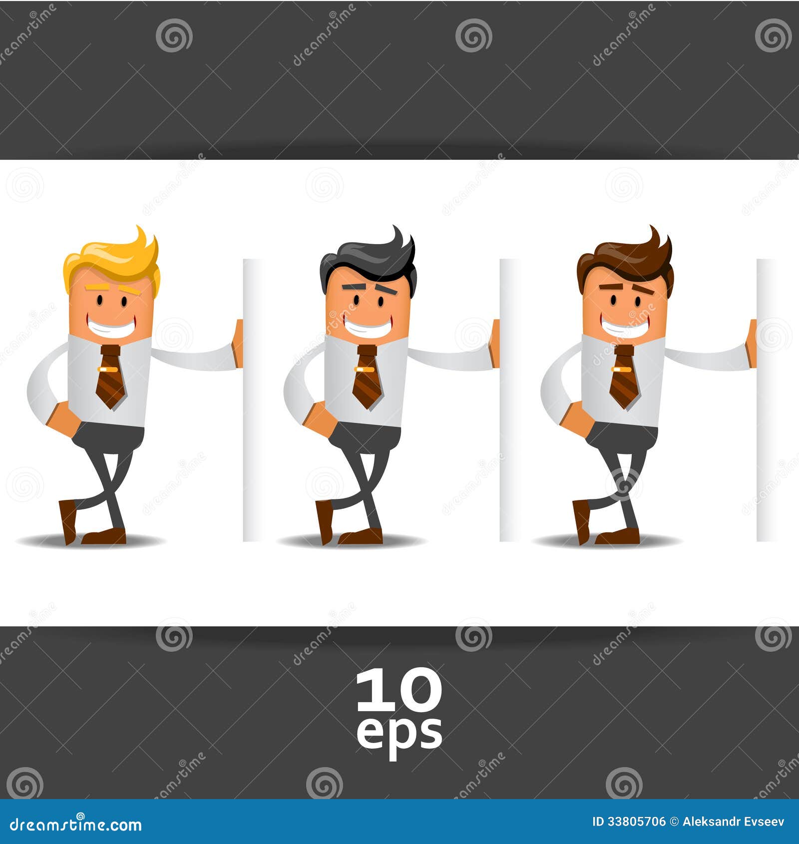 Set of office manager stock illustration. Illustration of icon - 33805706
