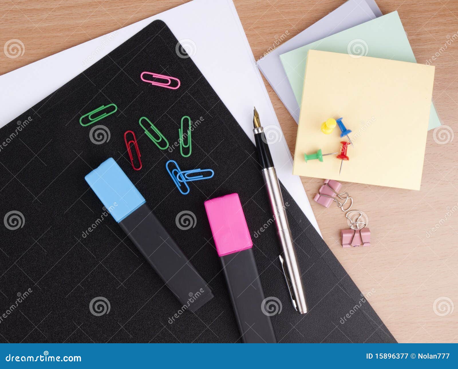 Set of the office tools stock image. Image of accessories - 15896377