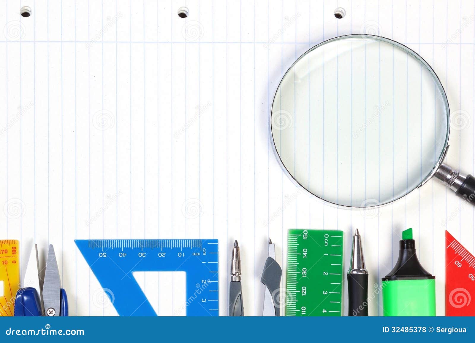 A Set of Office Tools on the Notebook To Take Notes. Stock Photo ...