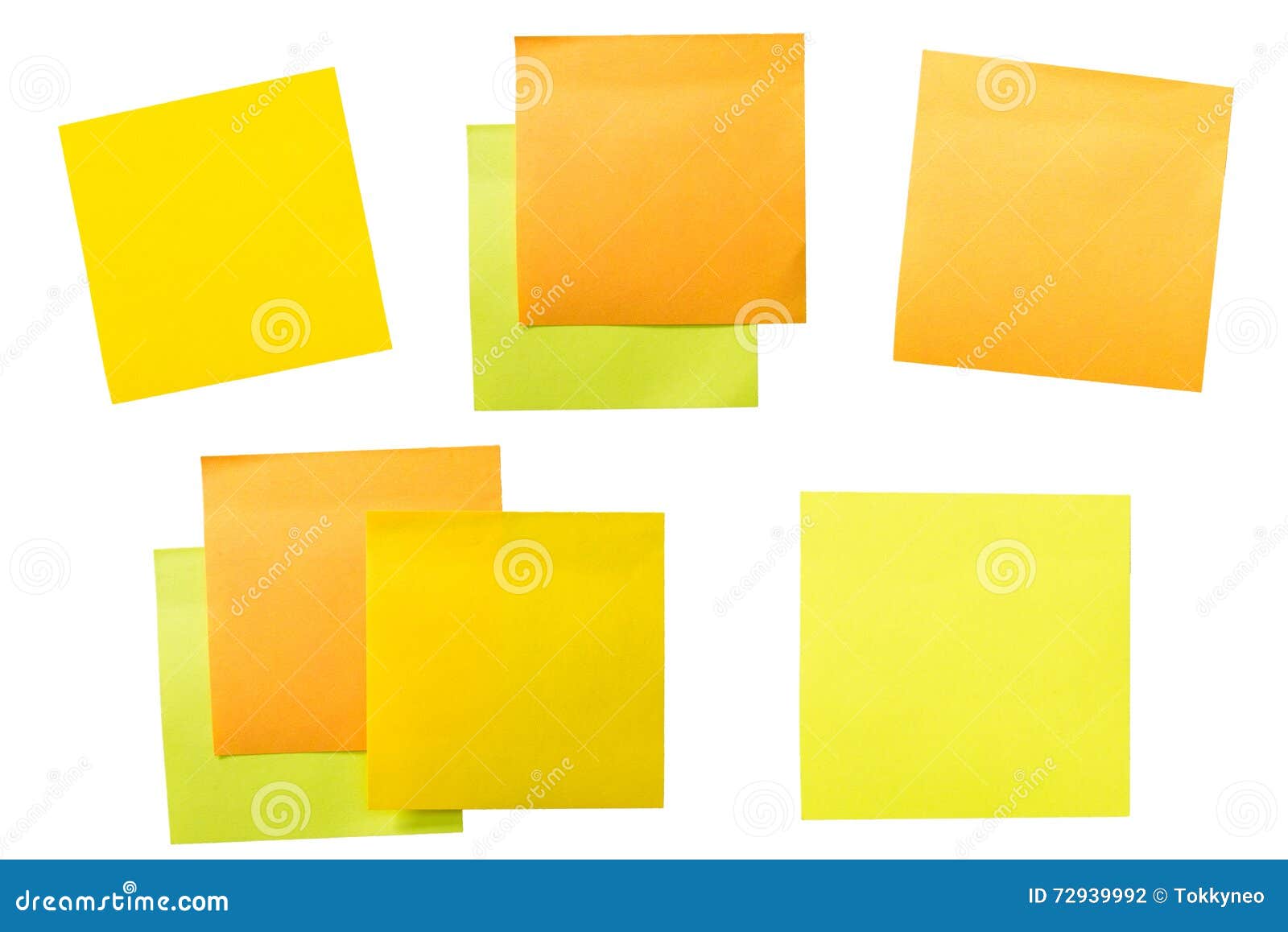 Set Office Work Related Color Paper Sticky Notes Stock Photos - Free ...