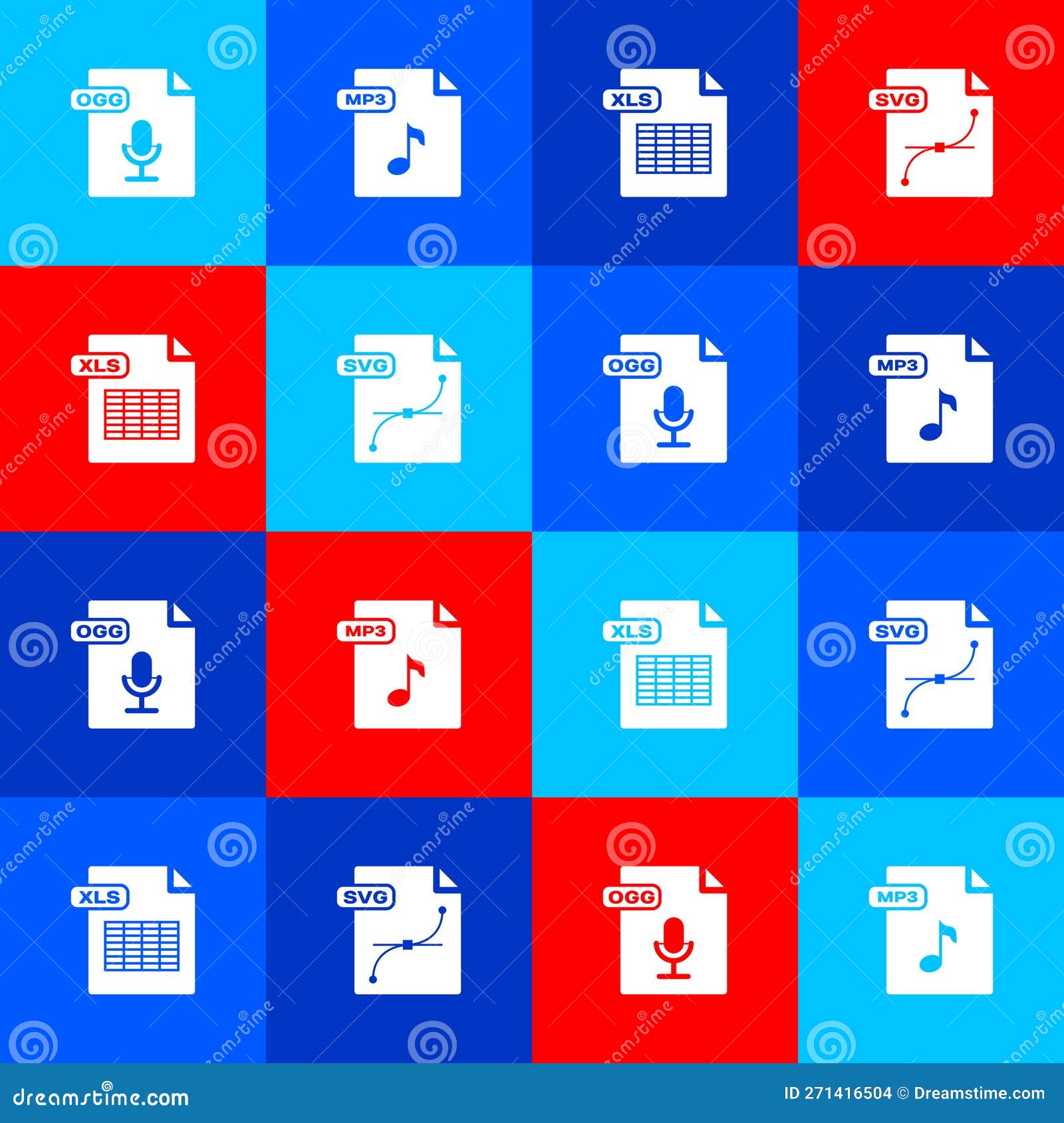 Set OGG File Document, MP3, XLS and SVG Icon. Vector Stock Vector ... Set OGG File Document, MP3, XLS and SVG Icon. Vector Stock Vector ...