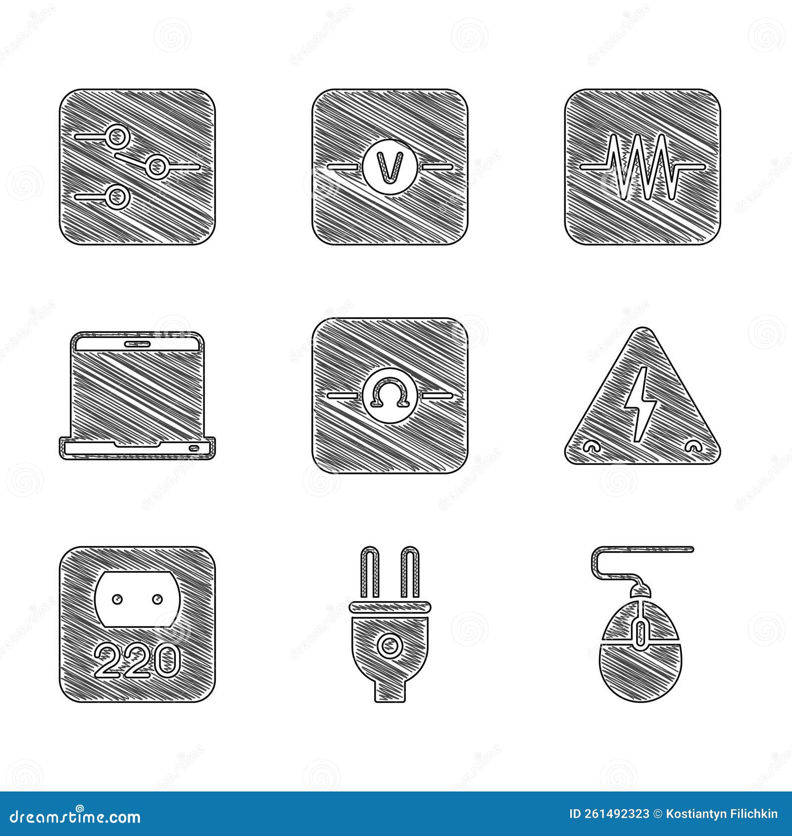 Set Ohmmeter, Electric Plug, Computer Mouse, High Voltage, Electrical ...