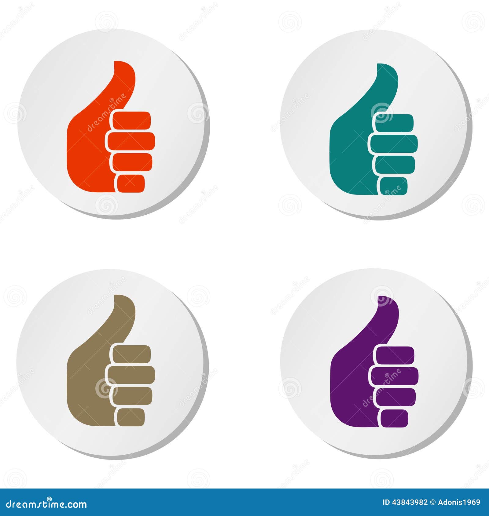 Set of okay buttons stock vector. Illustration of isolated - 43843982