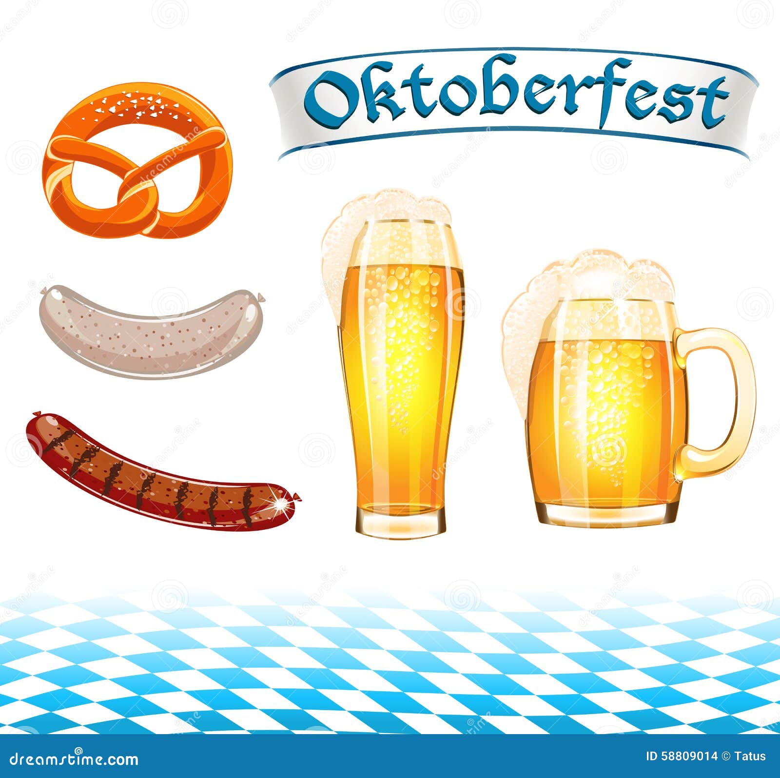 Set of Oktoberfest Food and Design Elements Editorial Stock Image ...