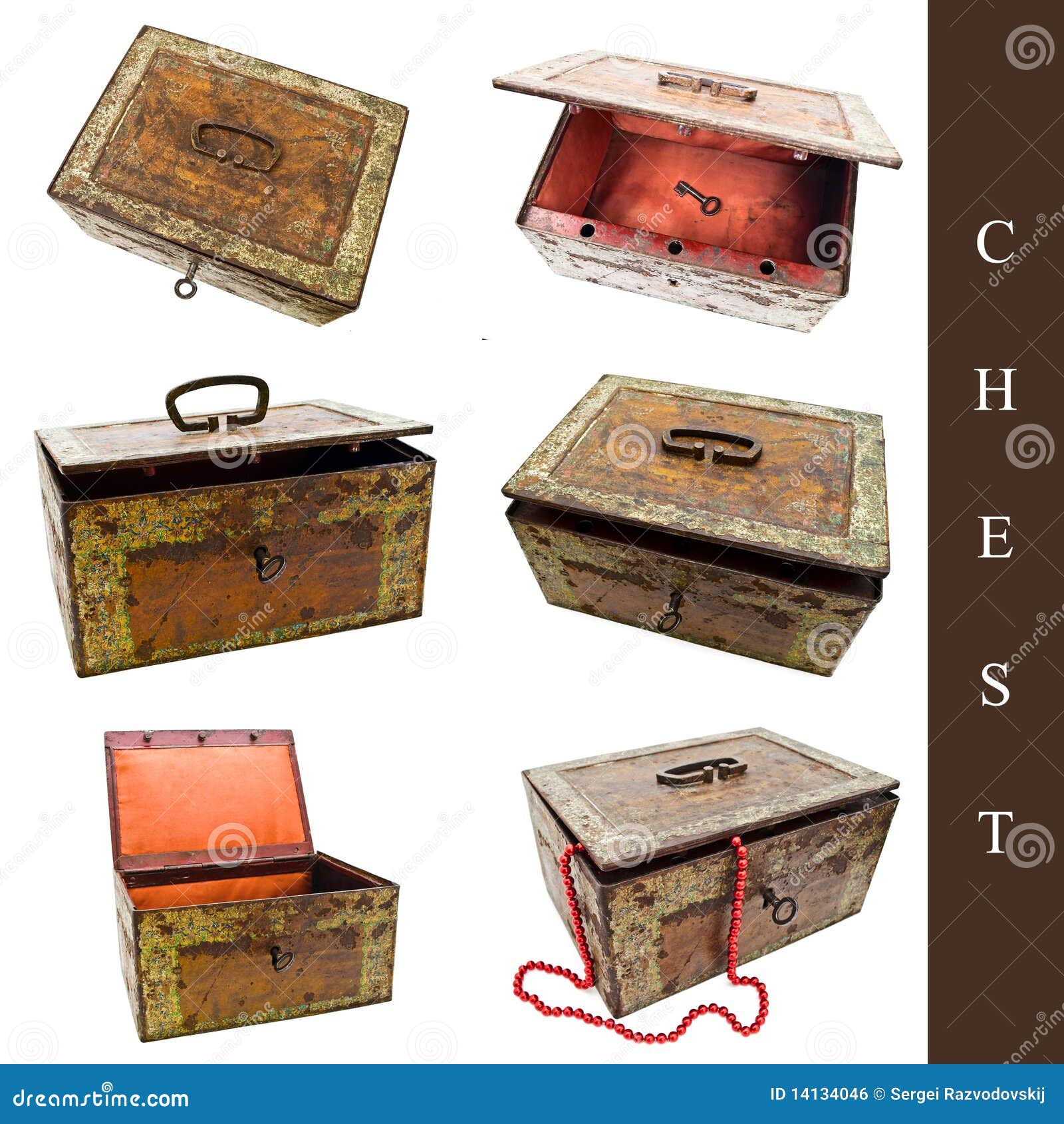 Set of old chests stock photo. Image of ancient, gift - 14134046