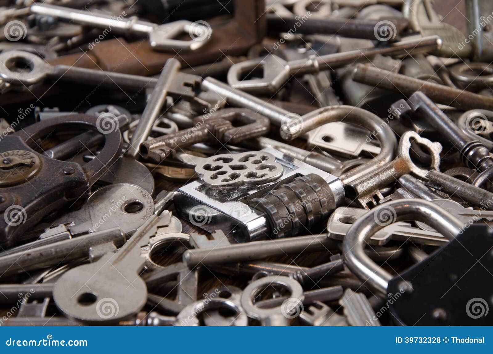A set of old keys stock photo. Image of copper, rustic - 39732328