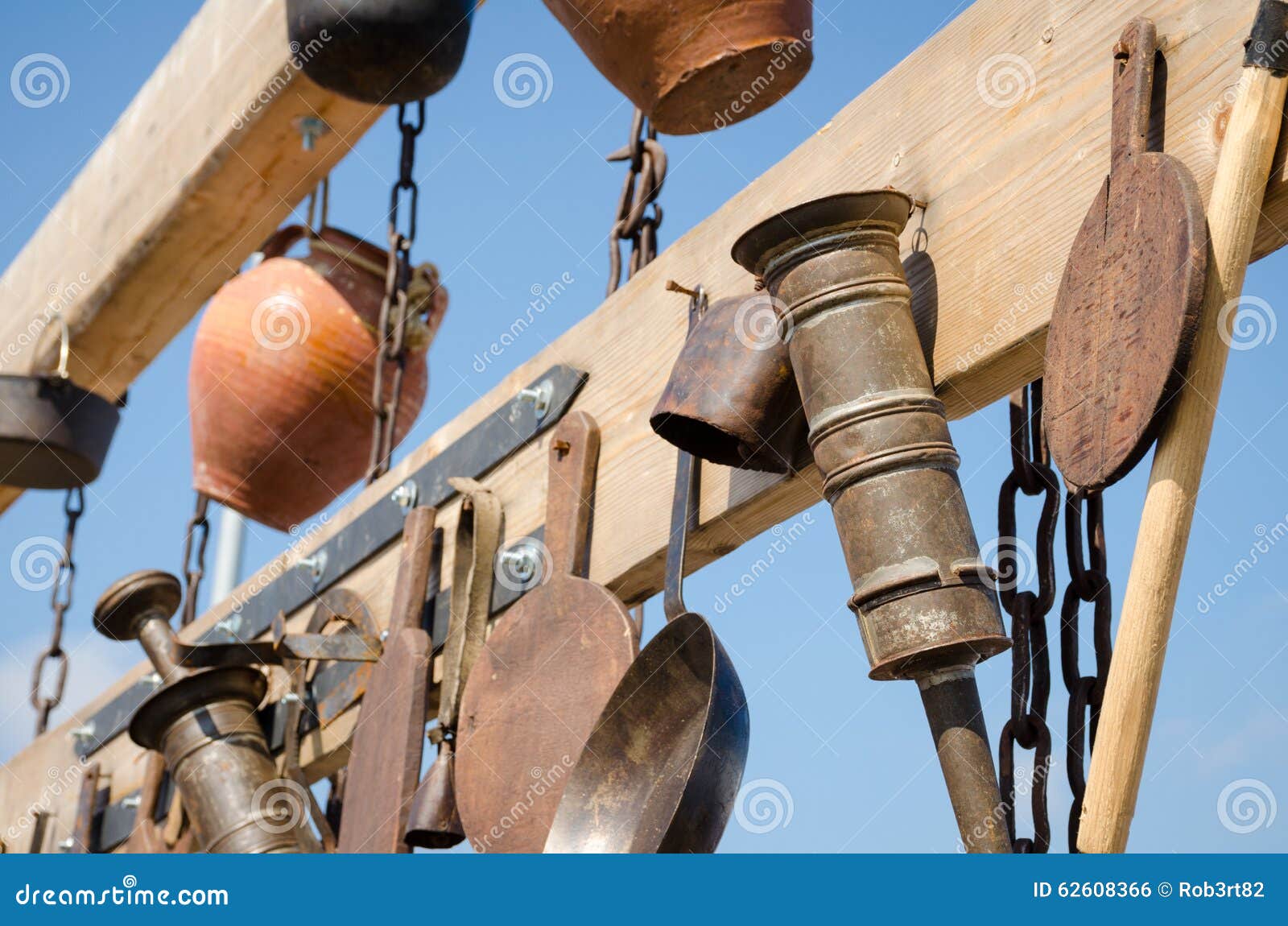 Set of Old Kitchen Tools - Vintage Equipment of Grandmother Stock Photo ...