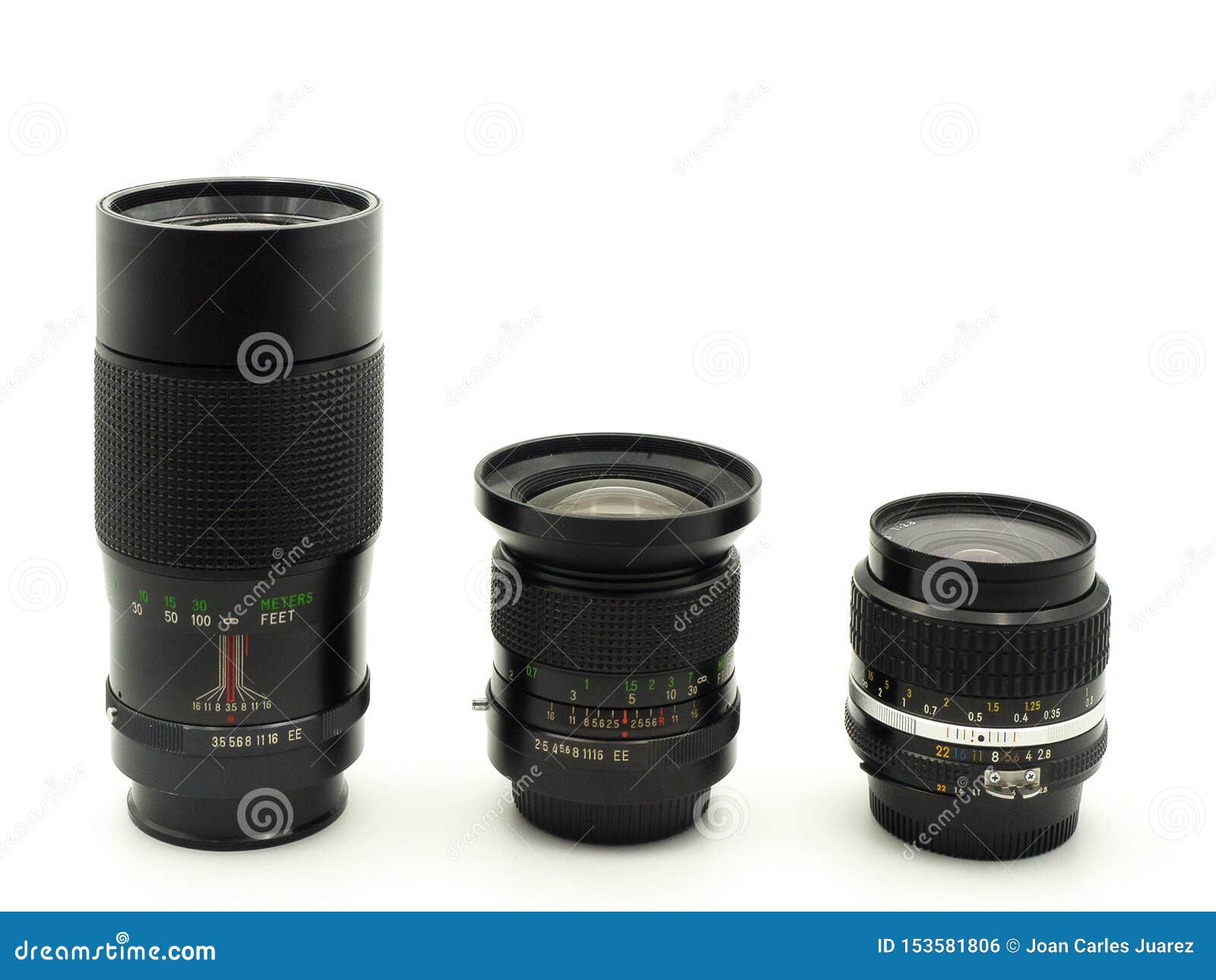 Set of old lenses stock photo. Image of photographs - 153581806