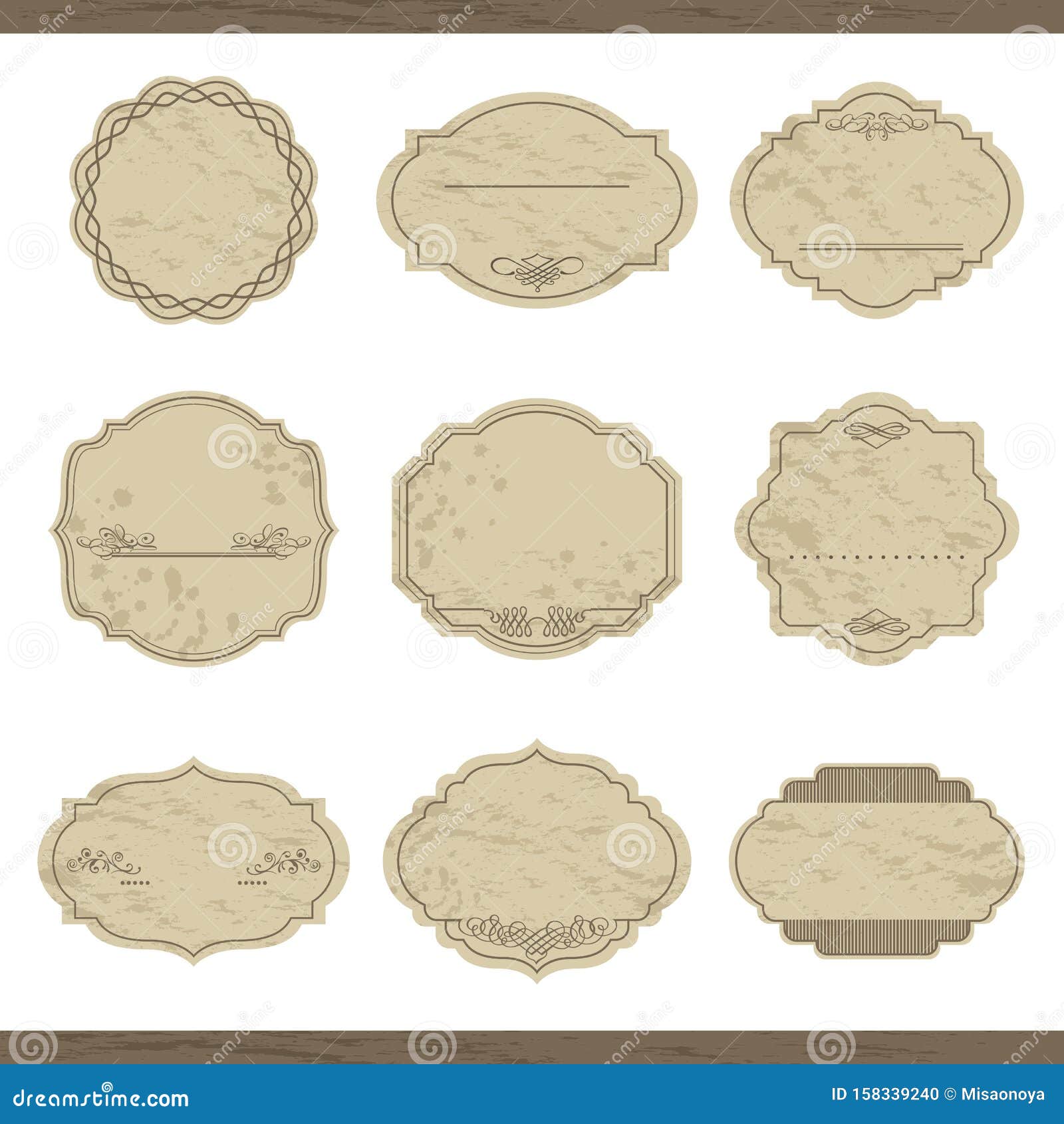 Set Of Old Paper Labels Vector Illustration | CartoonDealer.com #158339240