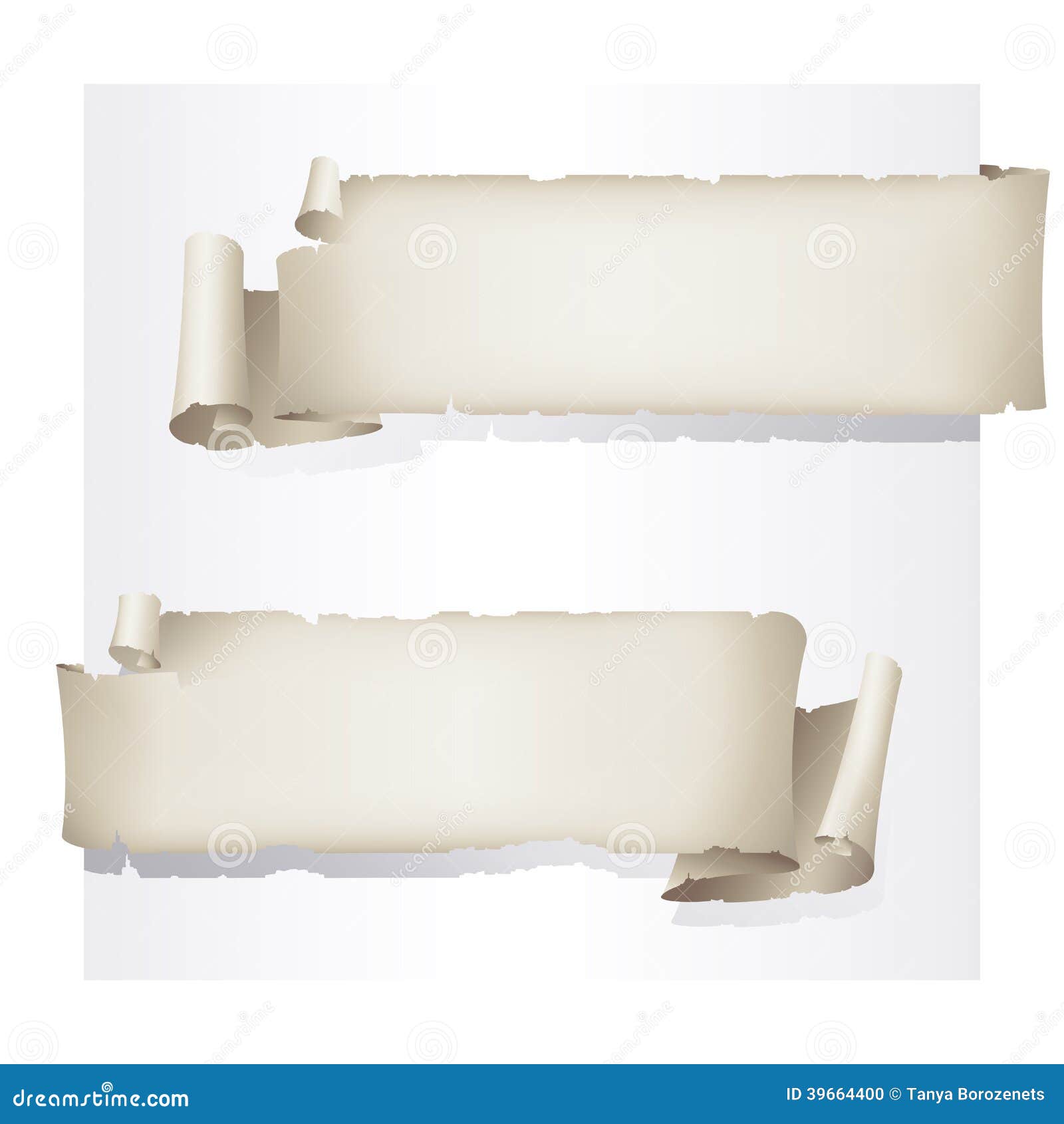 Set of old paper stickers stock vector. Illustration of paper - 39664400