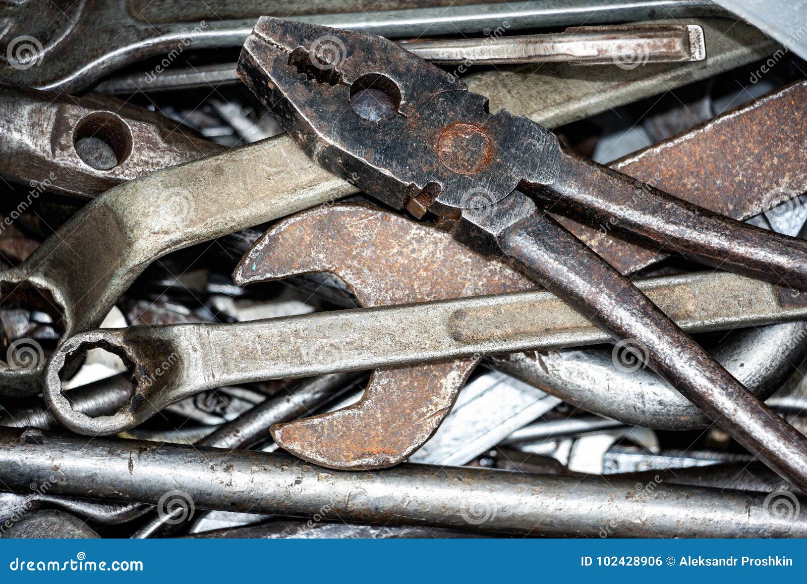 Old plumbing tools stock photo. Image of black, repair - 102428906