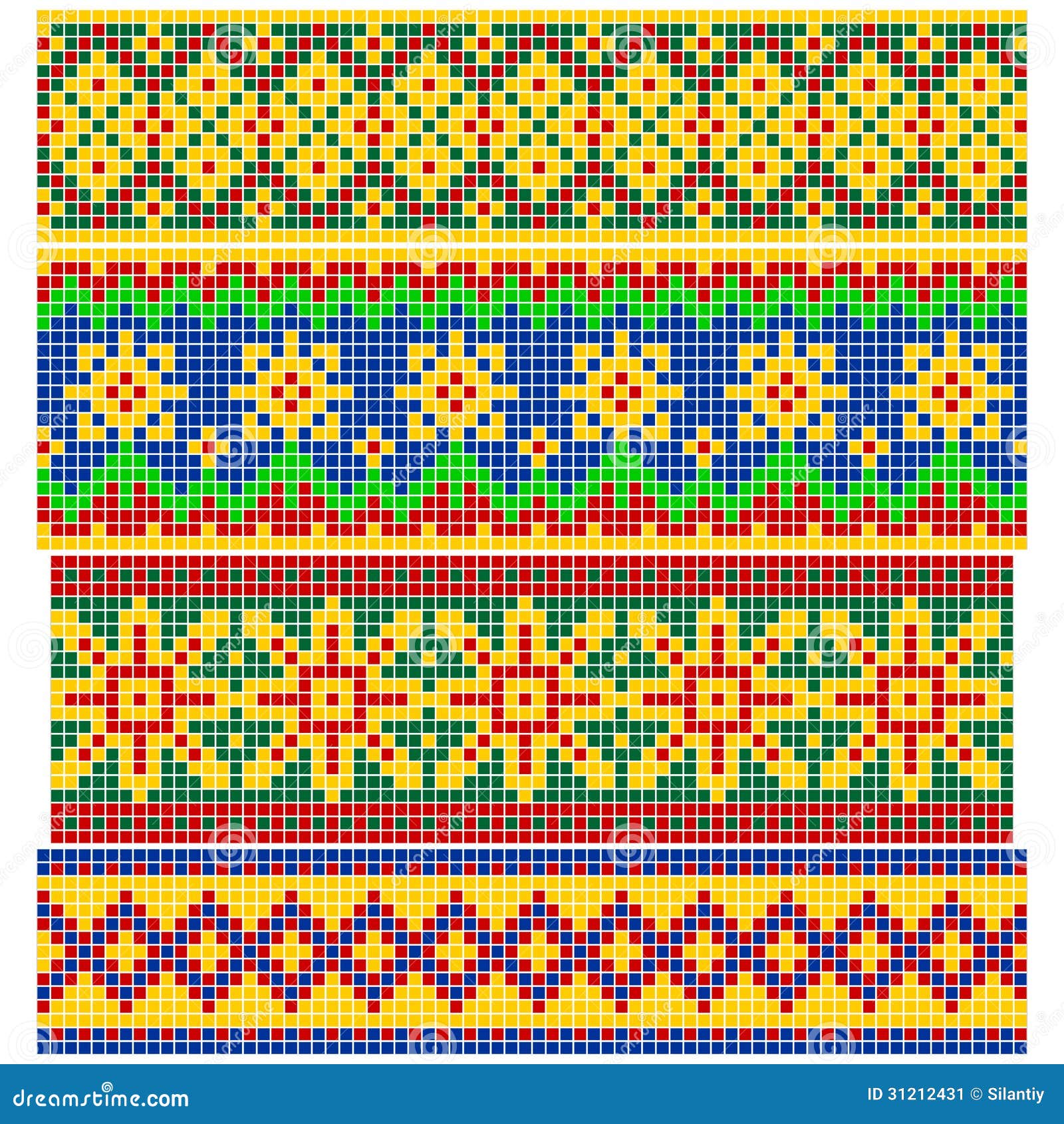 Set of Old Russian Patterns Stock Vector - Illustration of fabric ...