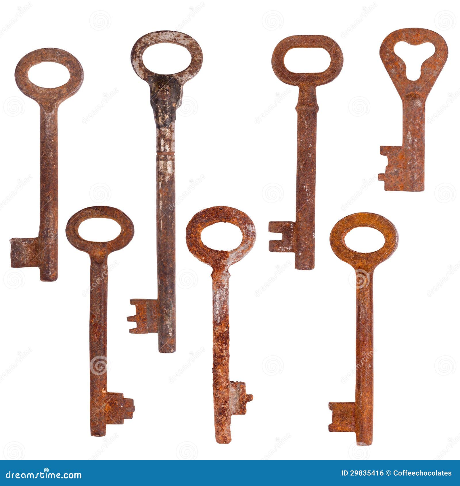 Rusty keys stock photo. Image of shape, isolated, concepts - 29835416