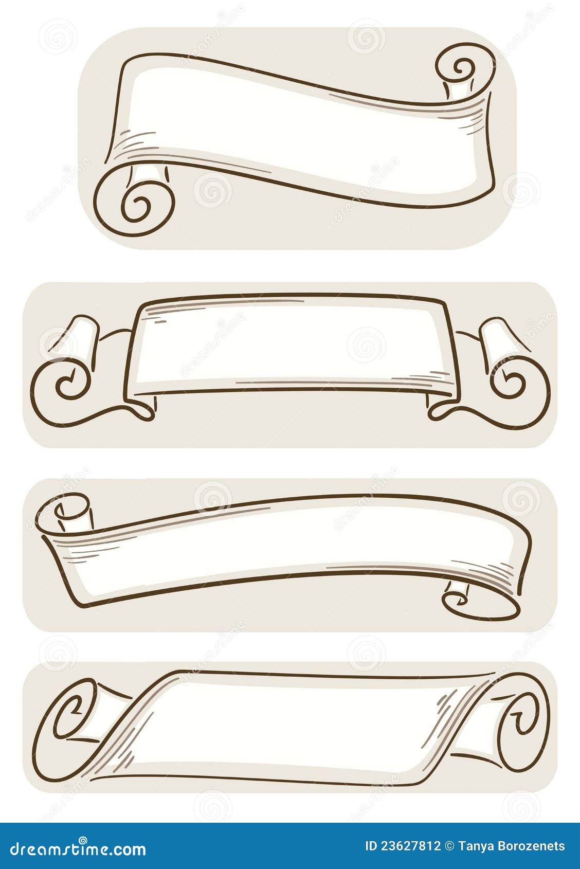 Set of old style banners stock vector. Illustration of gold - 23627812