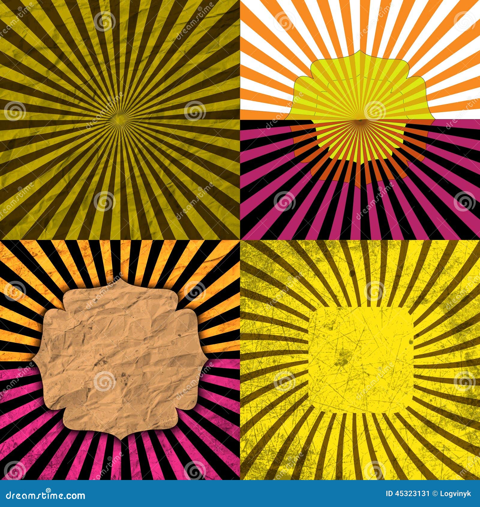 Set of Old Vintage Paper Template Texture or Stock Vector ...