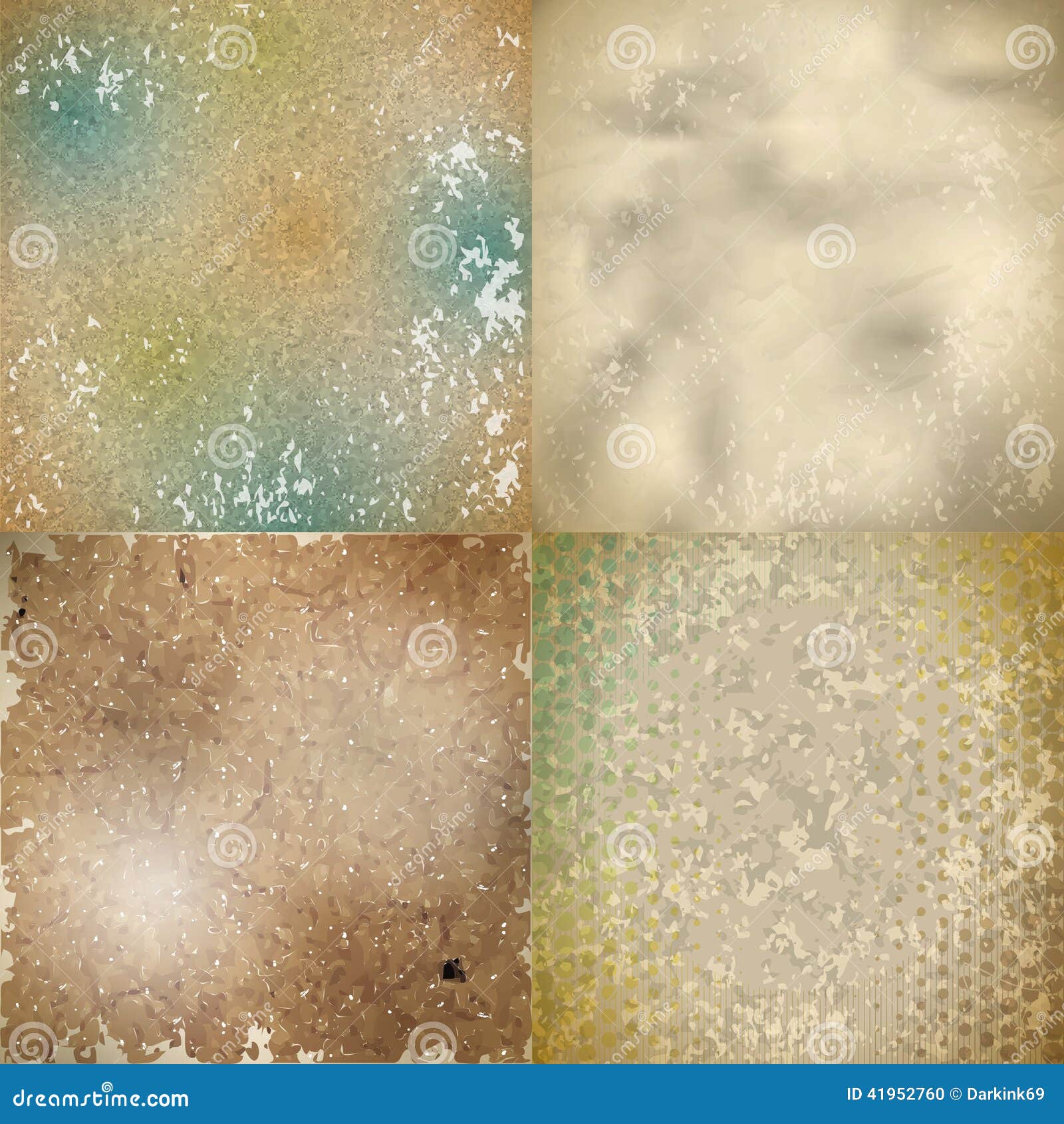 Set of Old Vintage Scratched Faded Backgrounds Stock Vector ...