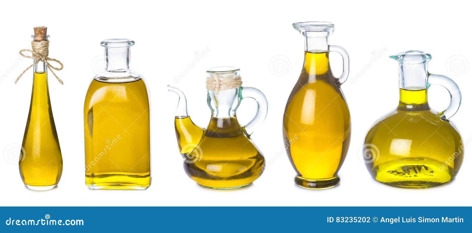 Set of Olive Oil Jars Isolated on a White Background Stock Photo ...