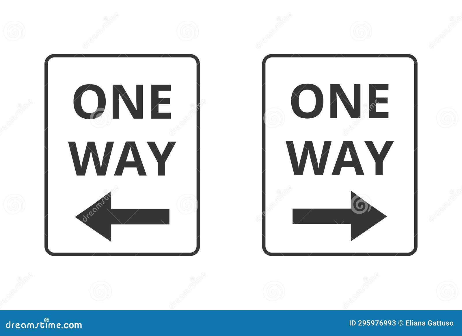 Set of One Way Signs stock illustration. Illustration of outdoor ...