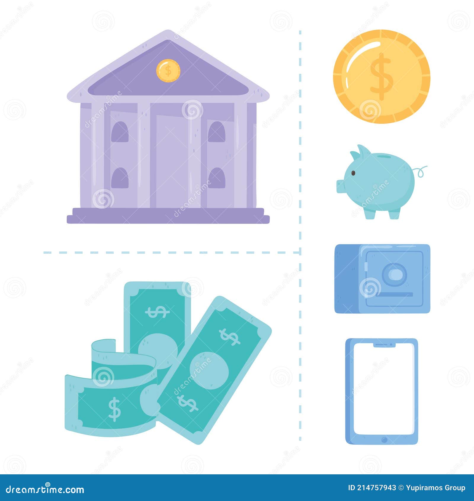 Set online banking stock vector. Illustration of internet - 214757943