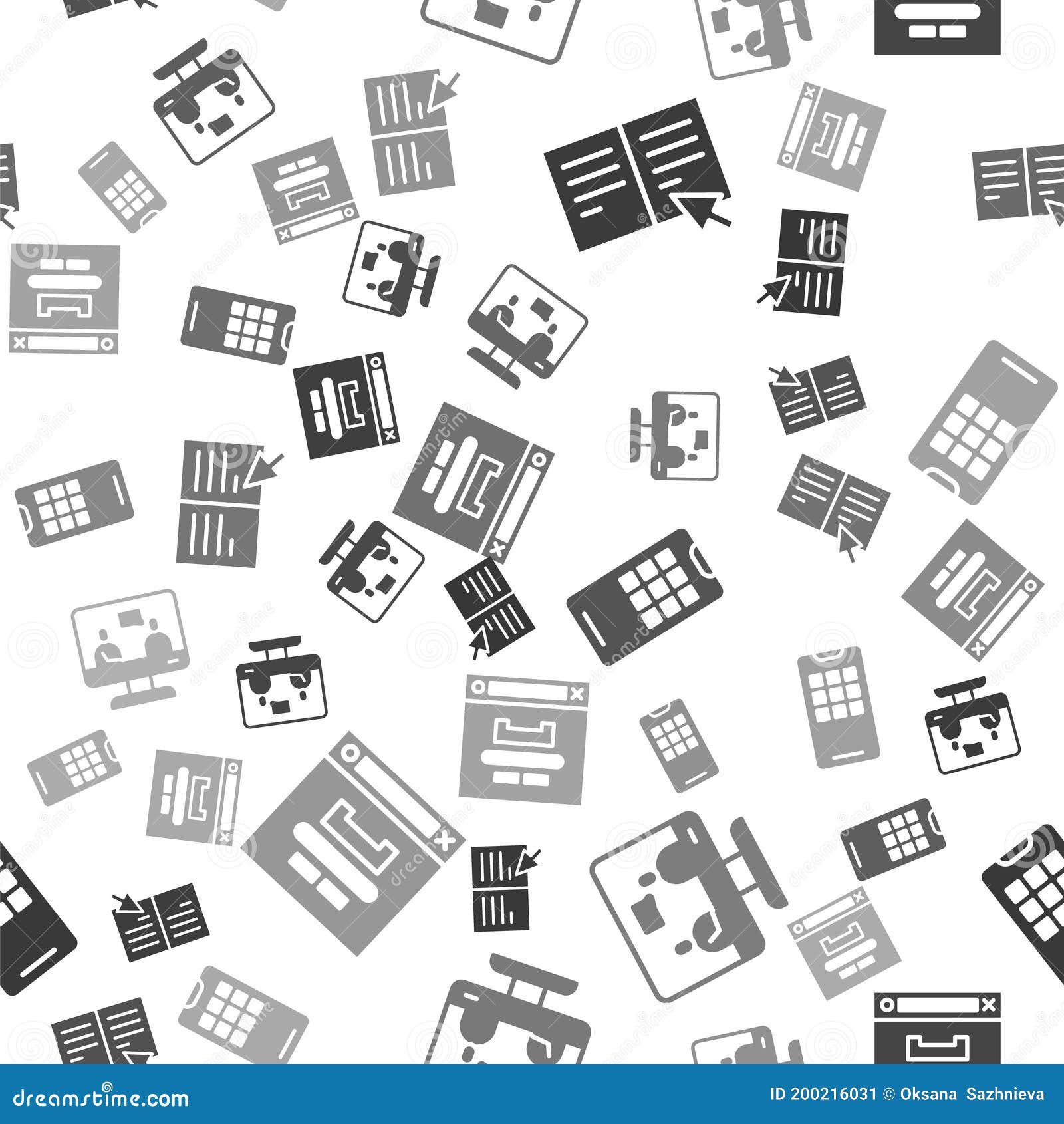 Set Online Book, Online Education, Mobile Phone and Browser Window on ...