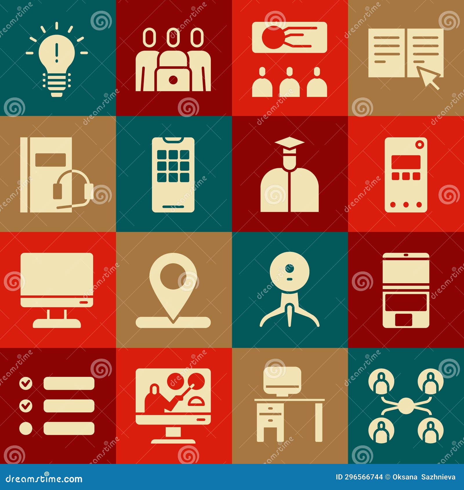 Set Online Class, Laptop, Mobile Phone, Training, Presentation, Audio ...