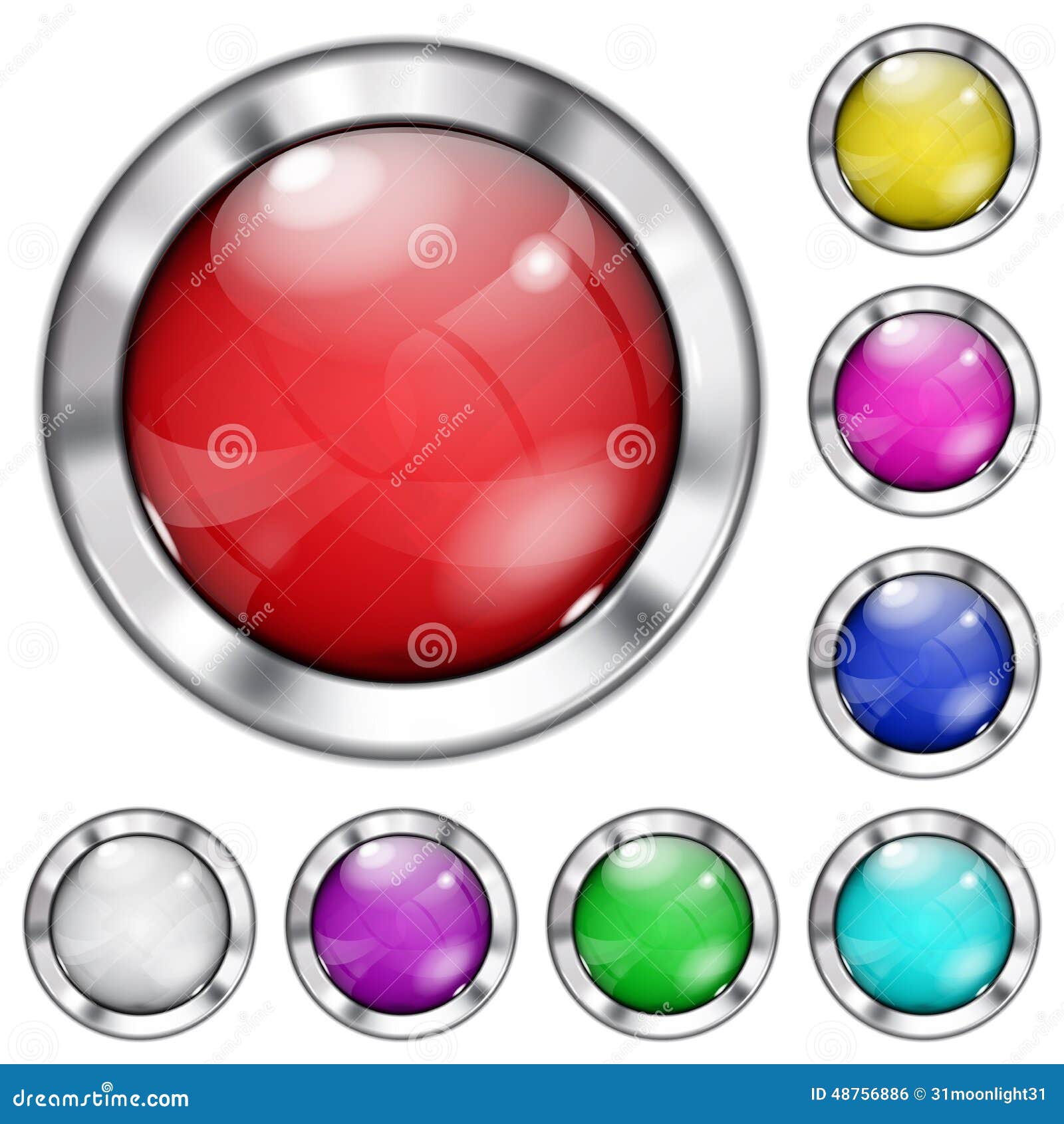 Set of Opaque Glass Buttons Stock Vector - Illustration of buttons ...