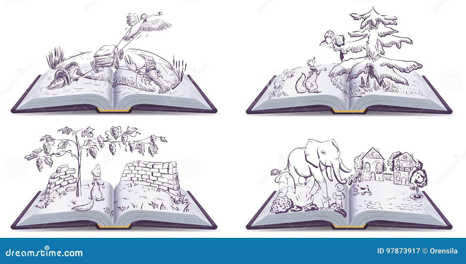 Fable Book Logo Vector Illustration | CartoonDealer.com #83724488