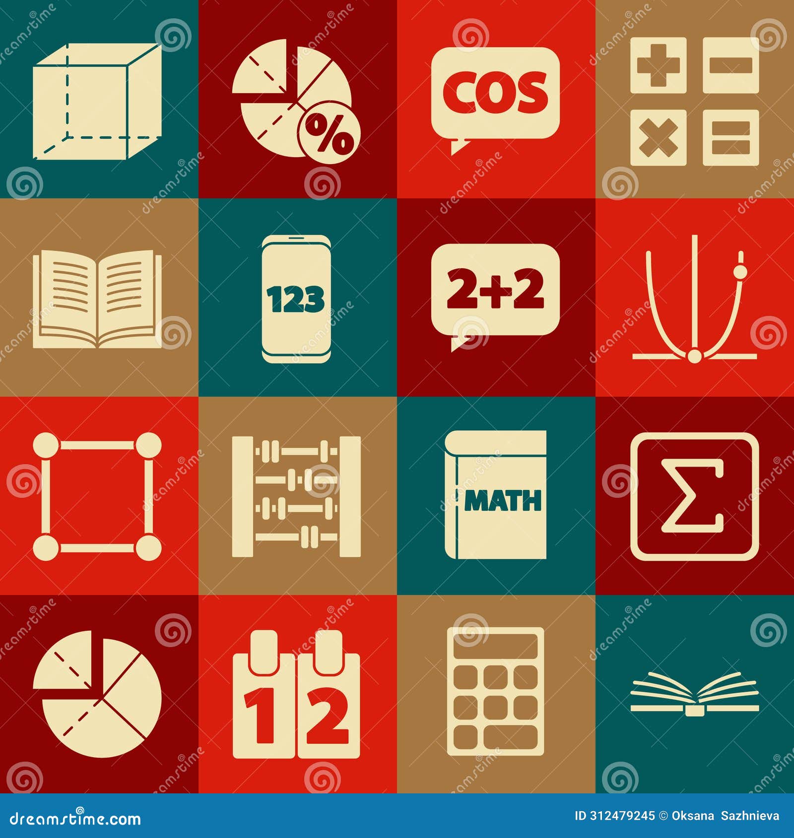 Set Open Book, Sigma Symbol, Graph, Schedule, Chart, Diagram ...