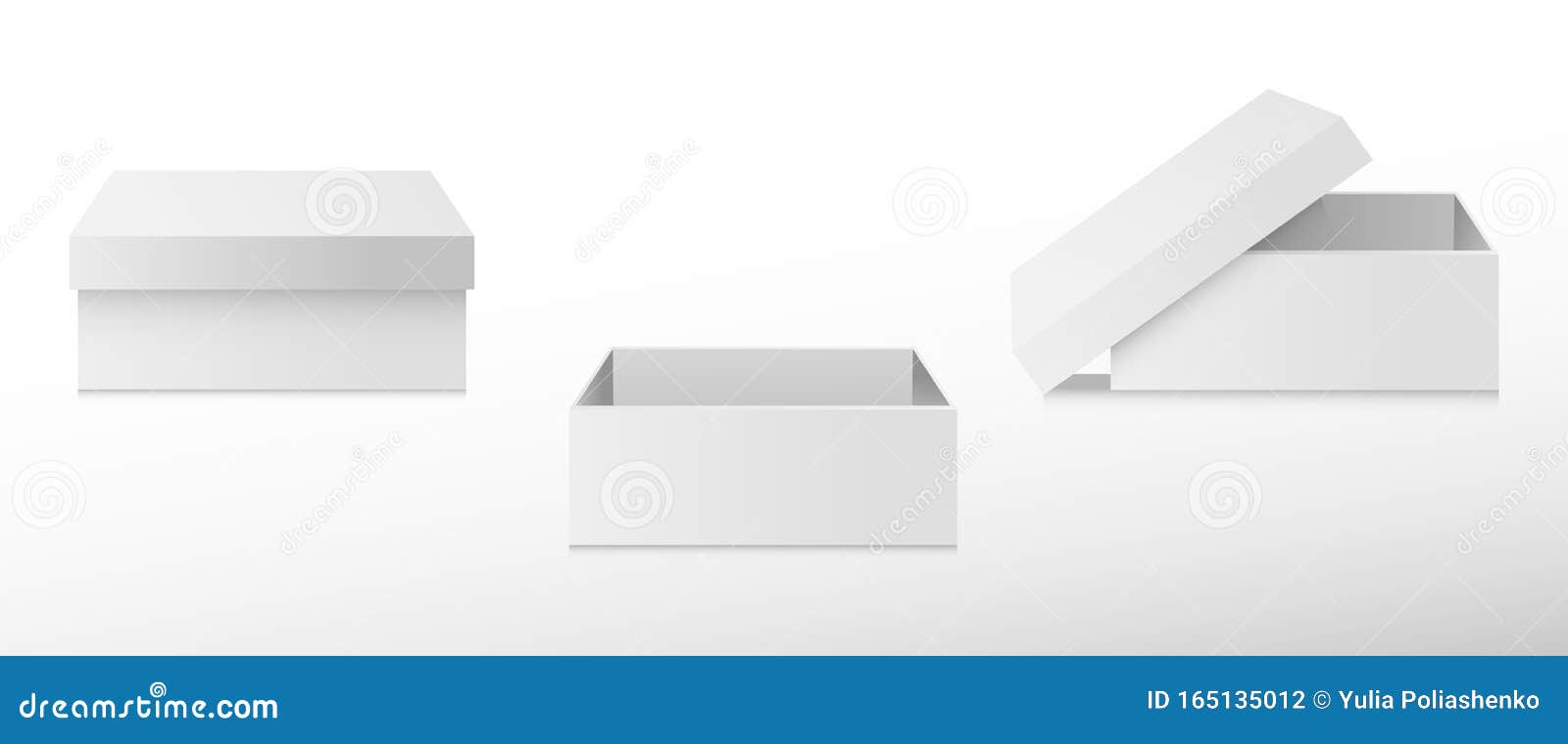 A Set of Open and Closed Boxes in Different Angles. Stock Vector ...