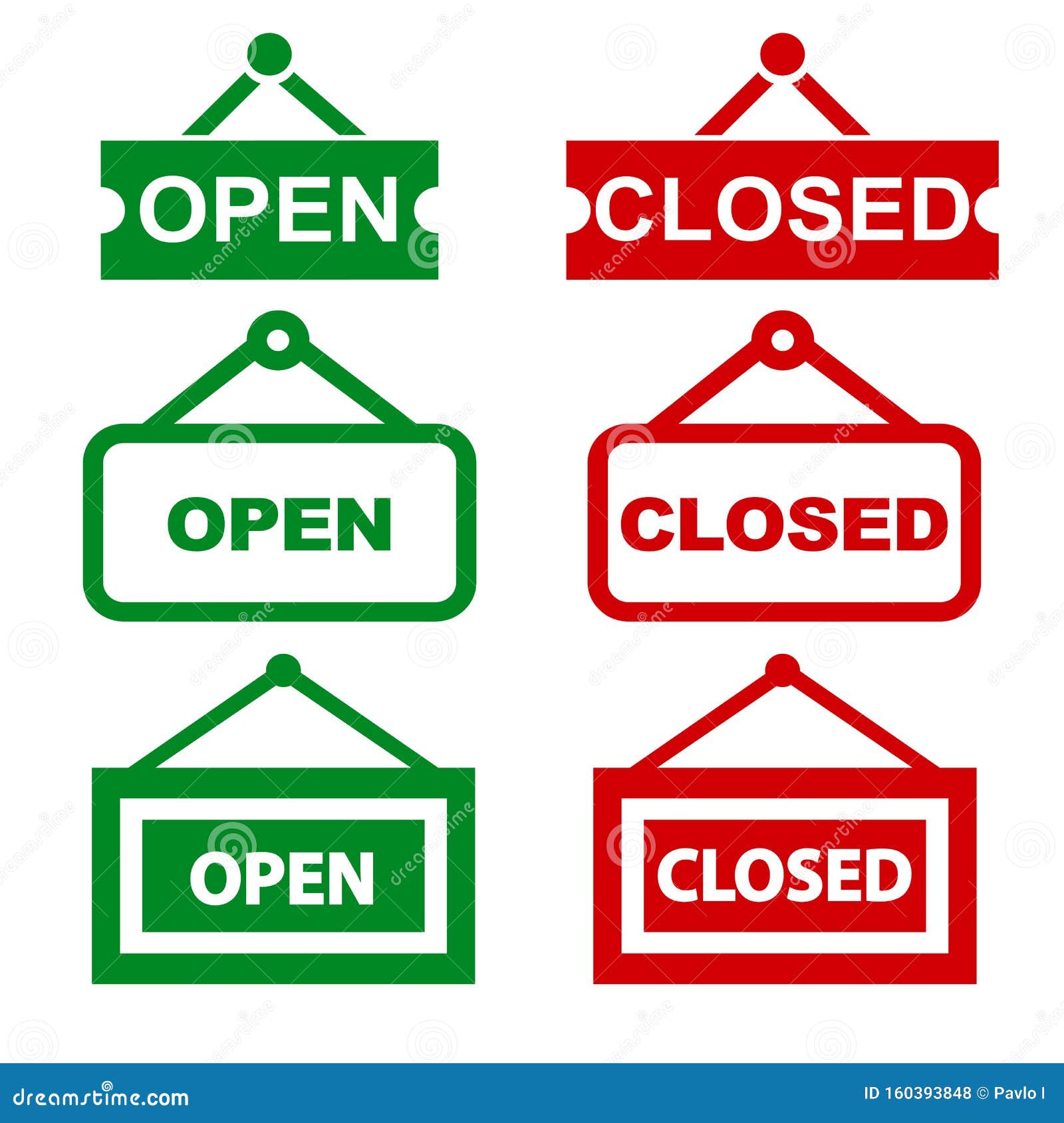Set Open and Closed Signboard - Vector Stock Vector - Illustration of ...