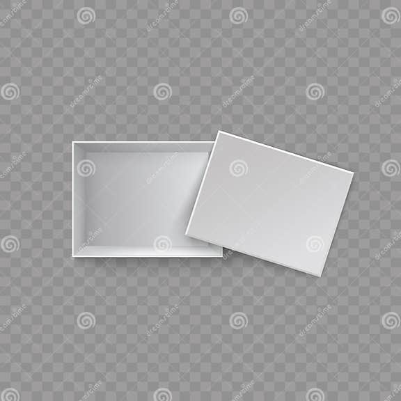Set of Open, Closed White Blank Packaging Gift Box Stock Vector ...