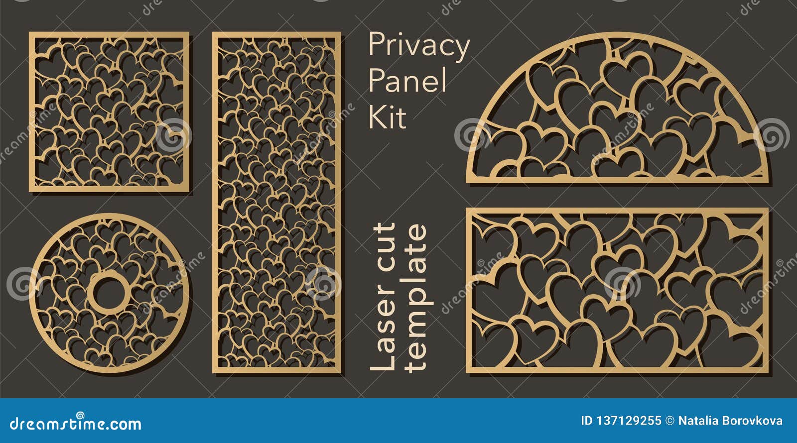 Set of Openwork Panels for Laser Cutting. Carved Decorative Element for ...