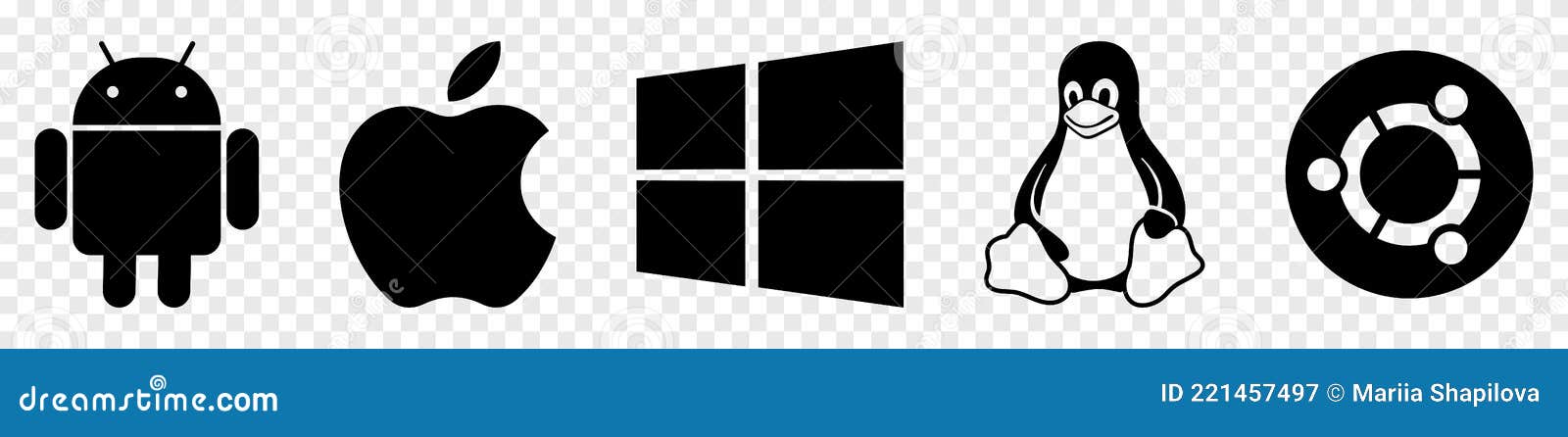 Set Of Operating System Logos Cartoon Vector | CartoonDealer.com #221457497 Set Of Operating System Logos Cartoon Vector | CartoonDealer.com #221457497