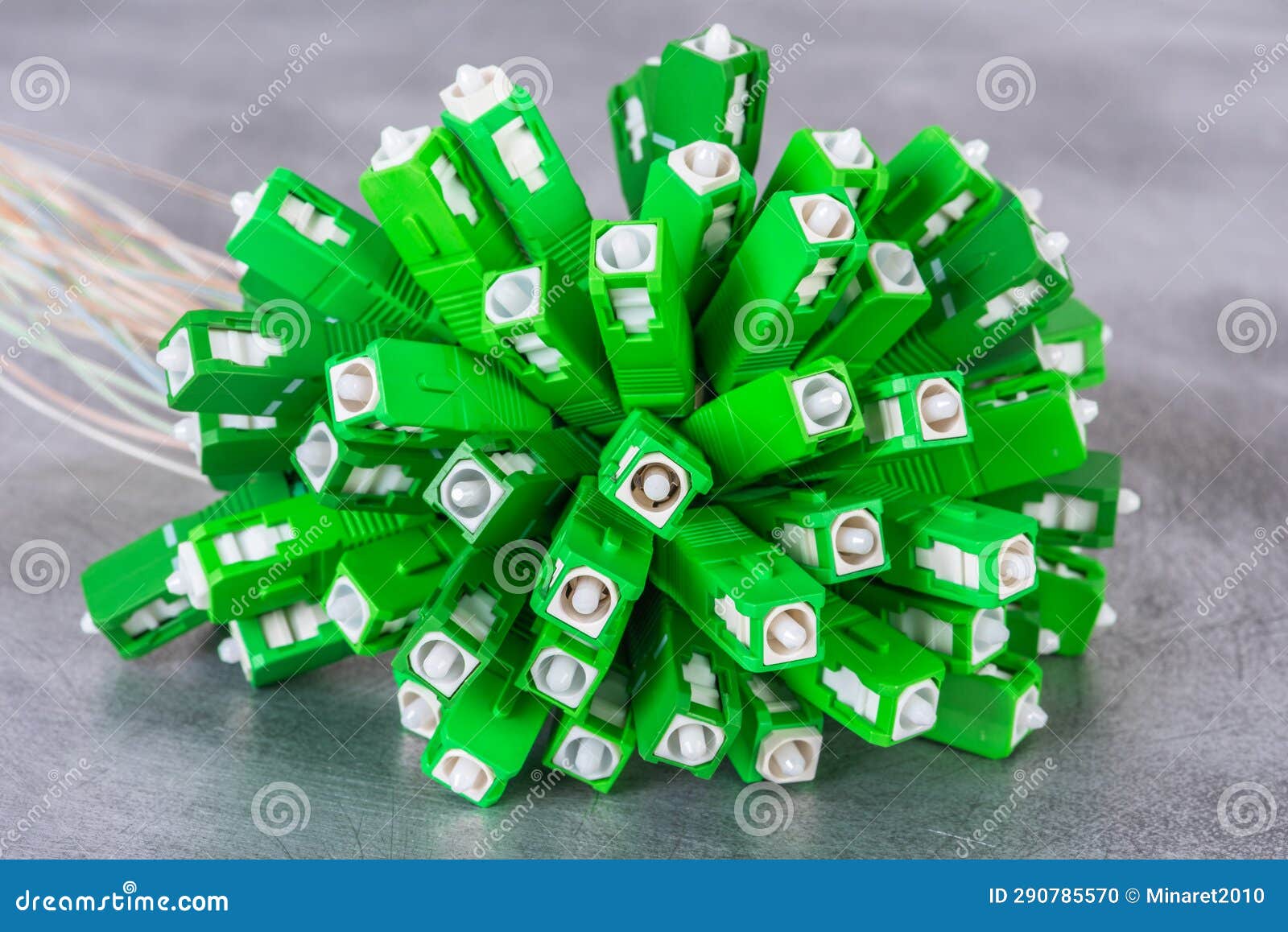 Optical Fiber Patchcord Cables with Plug Stock Photo - Image of ...