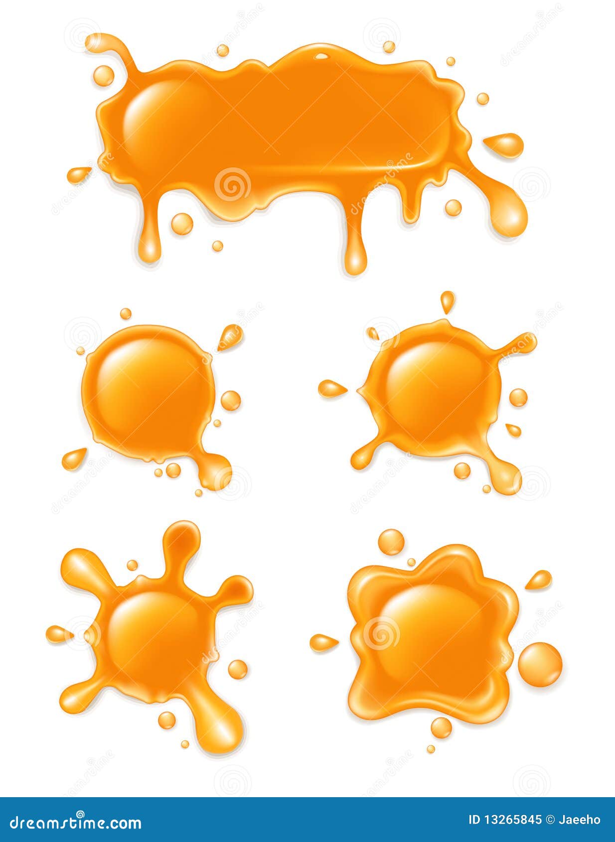 Set of orange drops stock vector. Illustration of liquid - 13265845