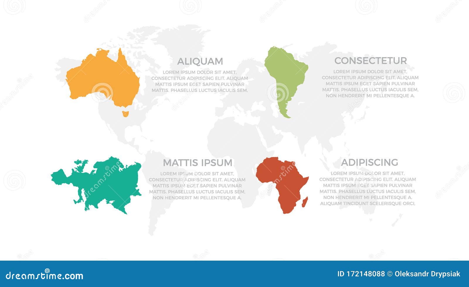 Set of Orange, Green, Turquoise and Red Elements for Infographic with ...