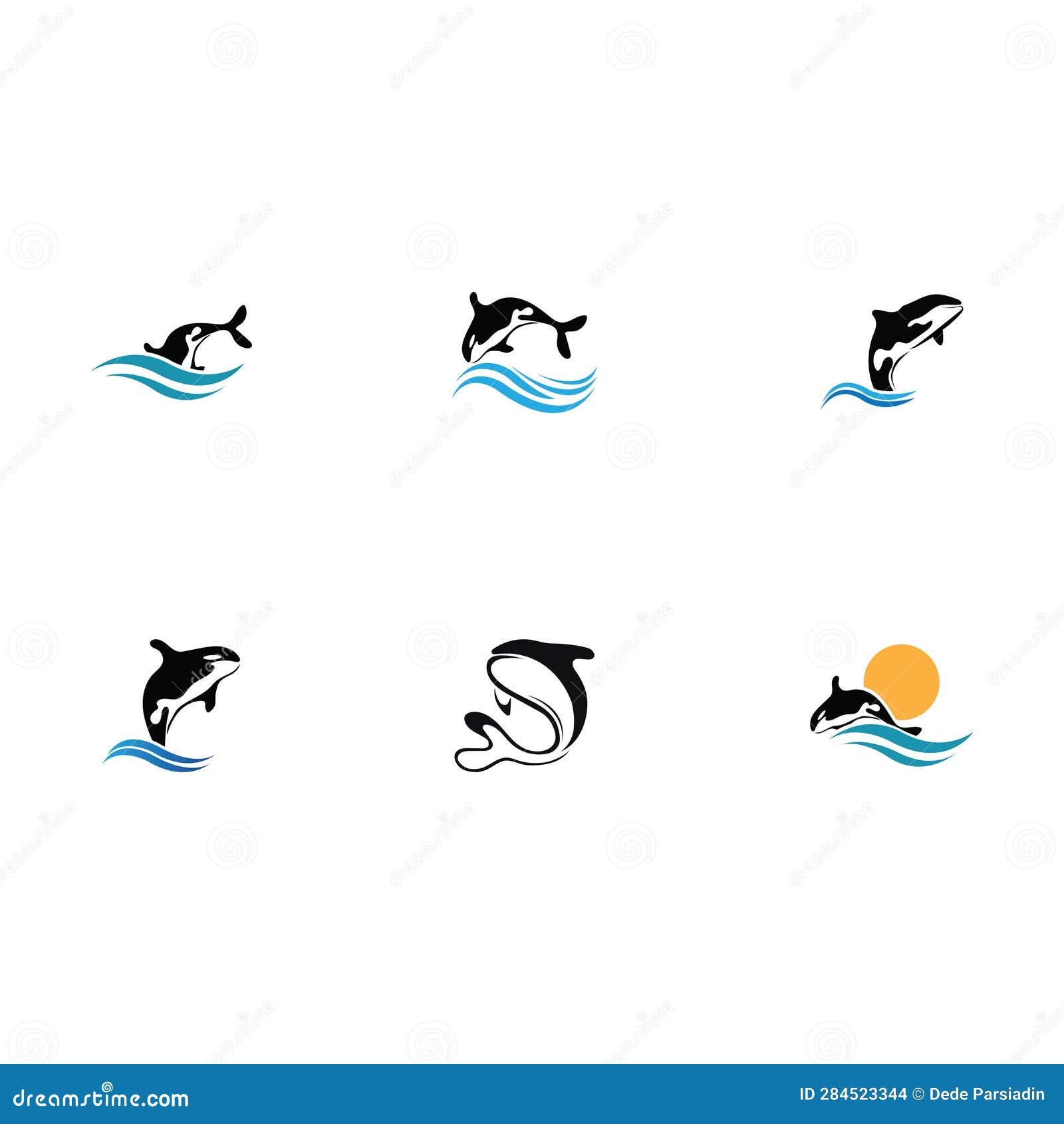 Orca Logo Vector Illustration on Trendy Design Stock Vector ...