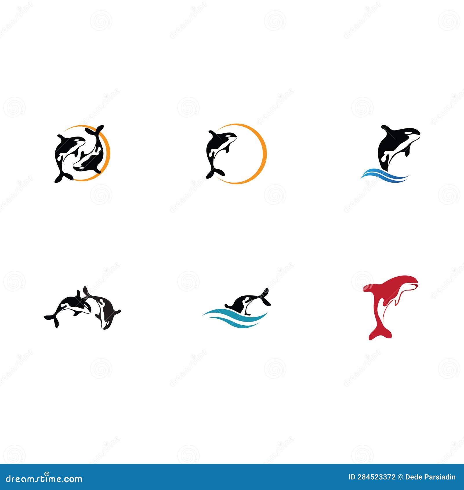 Orca Logo Vector Illustration on Trendy Design Stock Vector ...