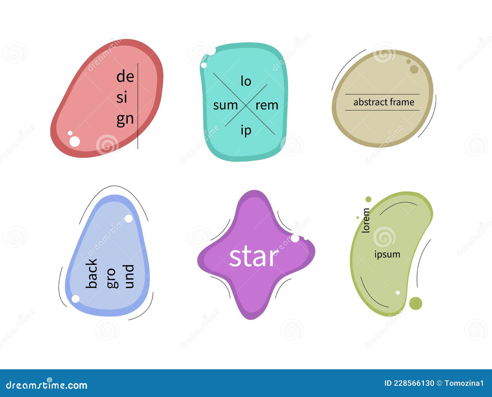 Set of Organic Shapes. Logo Template Stock Vector - Illustration of ...