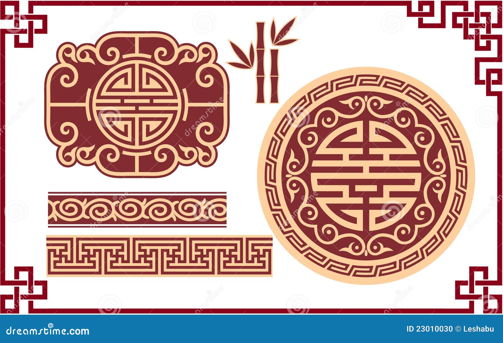 Set of Oriental Design Elements Stock Vector - Illustration of knot ... Set of Oriental Design Elements Stock Vector - Illustration of knot ...