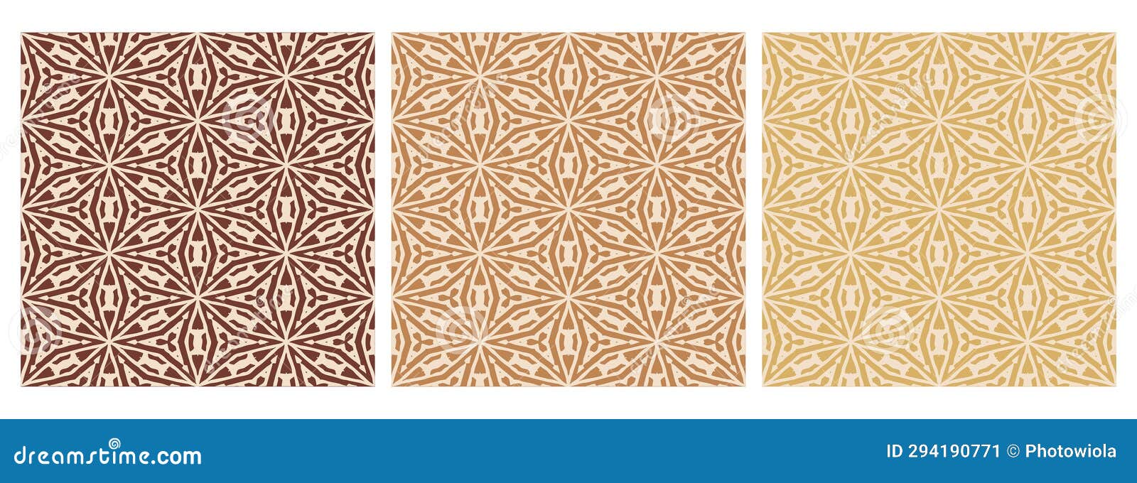 Set of 3 Oriental Pattern for Textiles, Wallpapers, for Use in Graphics ...