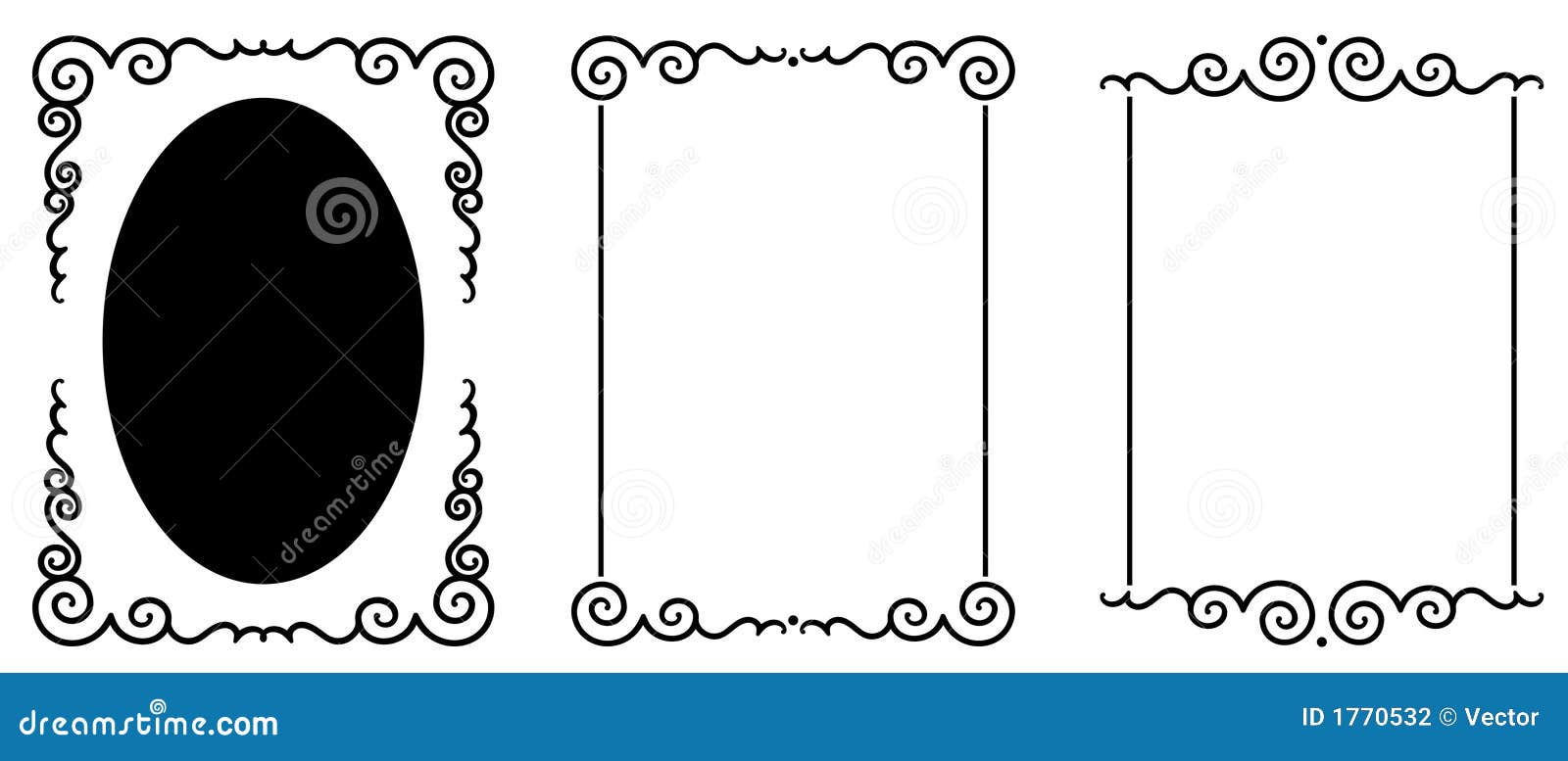 Set of Original Decorative Frames Stock Illustration - Illustration of dingbats, draw: 1770532