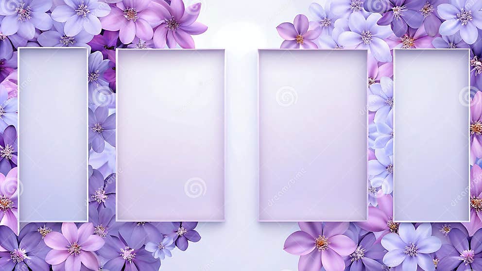 Set of Original Frames on a White Background for Various Postcards ...