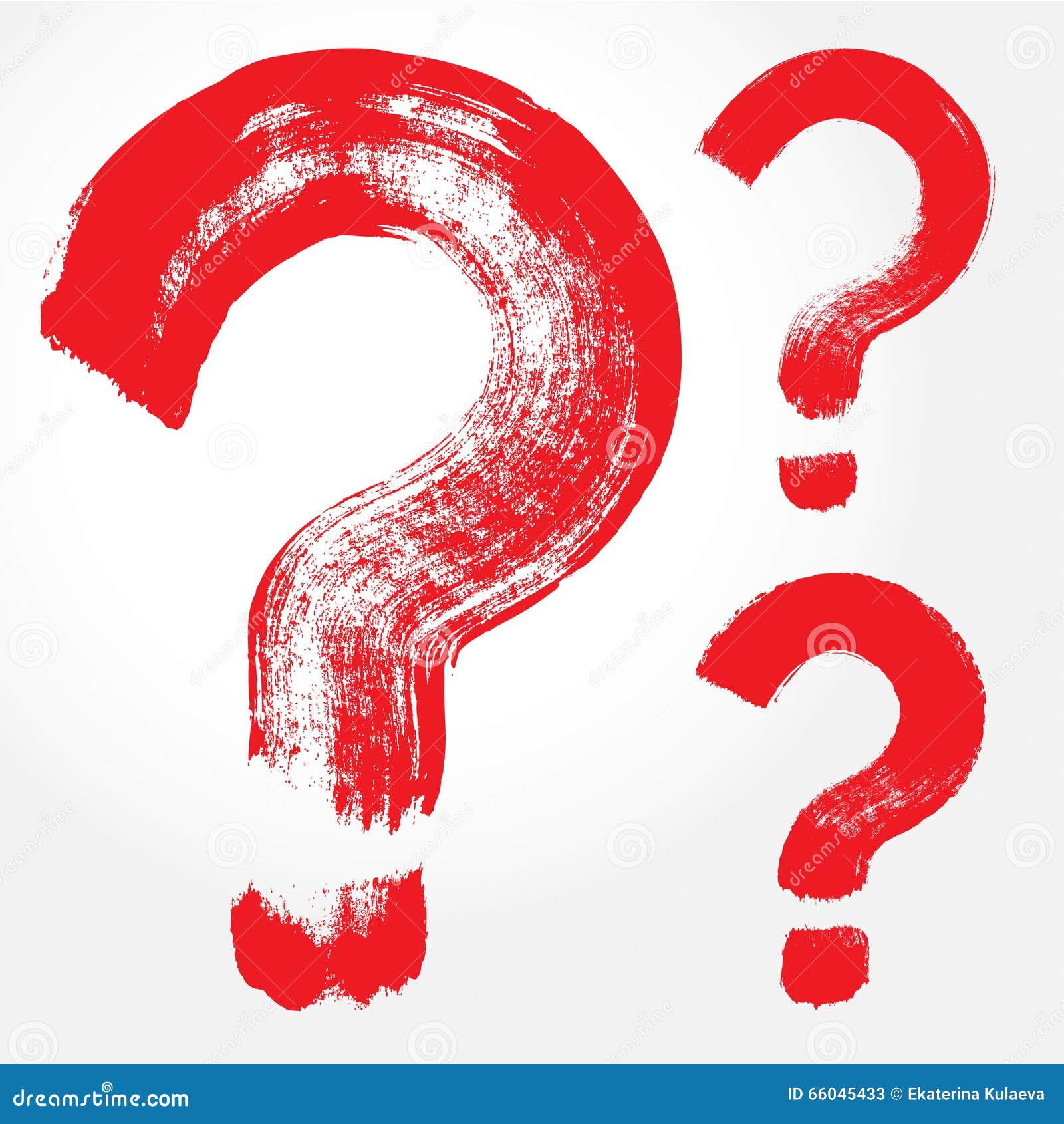 Set of 3 Original Hand-painted Question Symbol Stock Vector ...