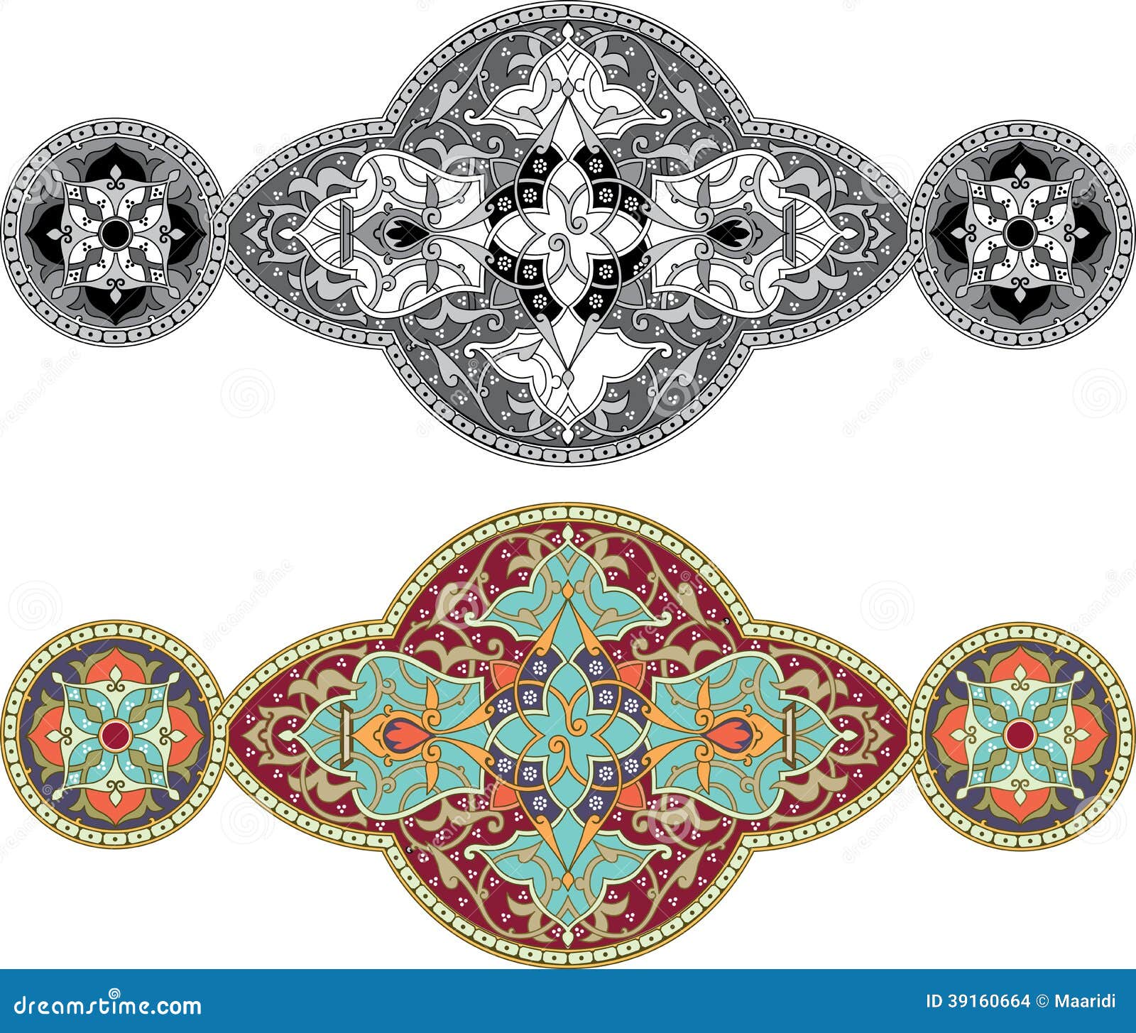 Set of ornament patterns stock vector. Illustration of garnished - 39160664