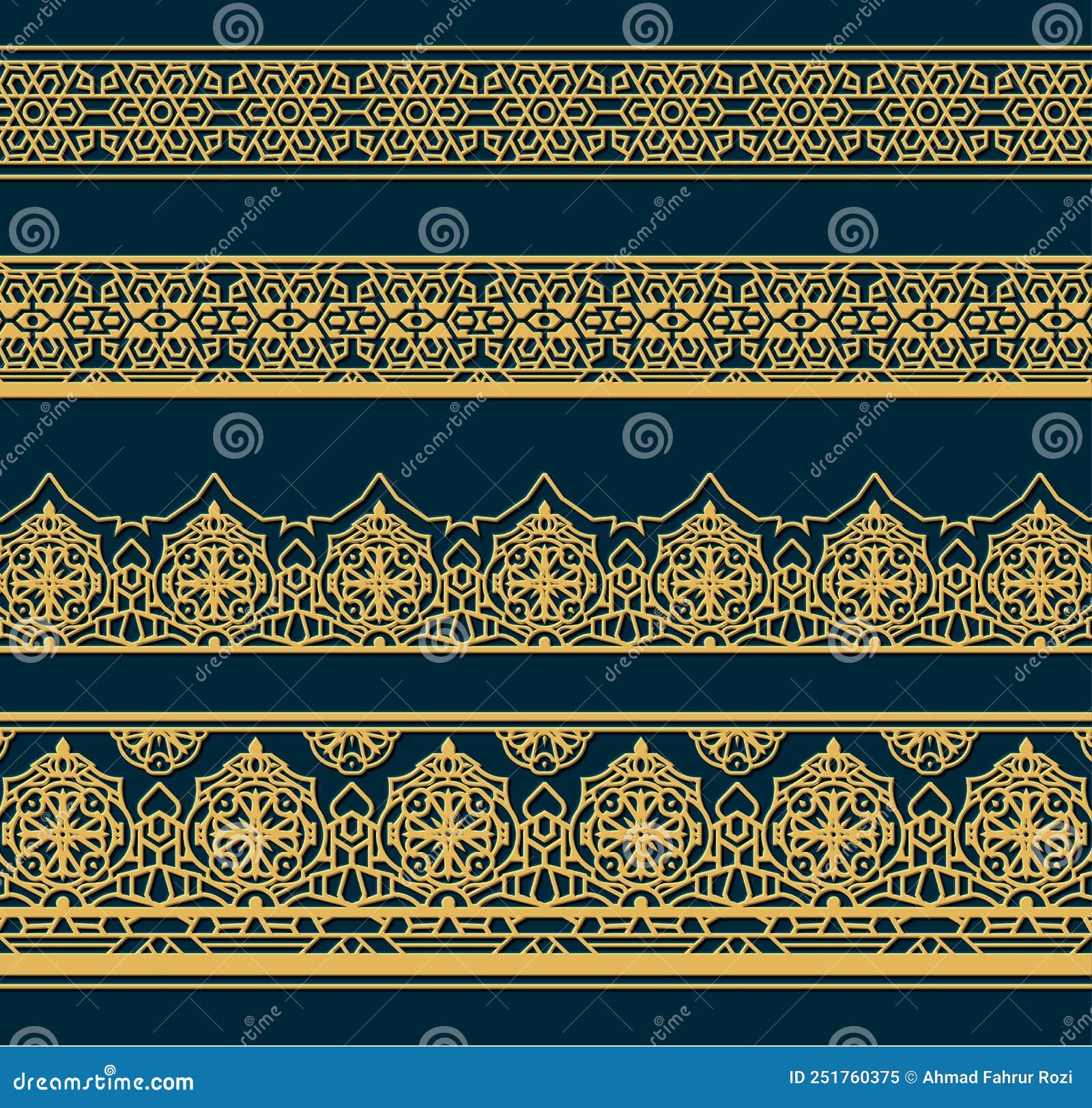 Set of Ornamental Border Vector Illustration Stock Vector ...