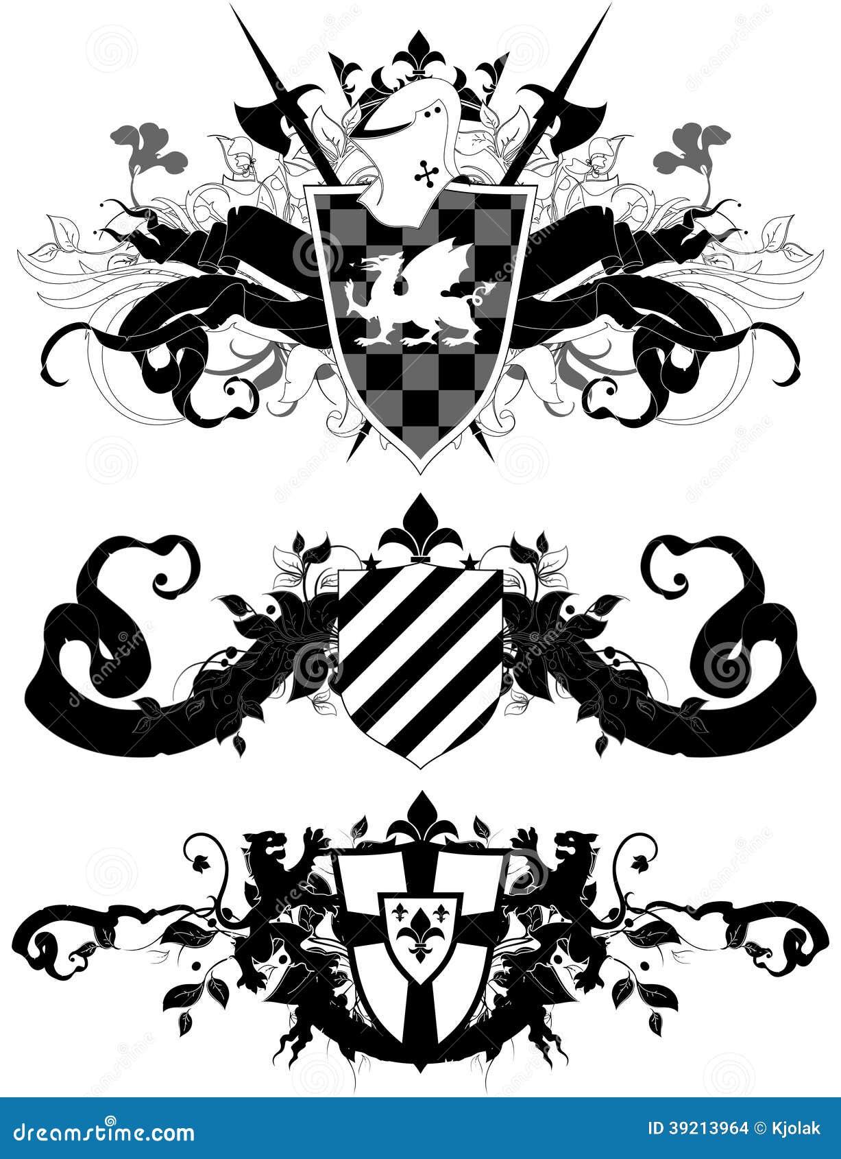 Ornamental Medieval Pattern. Ornamental Medieval Pattern. Vector Black ...